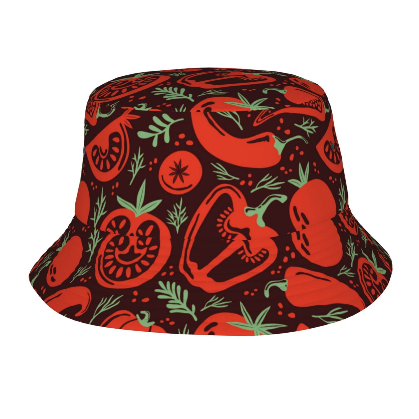 Sun Hats for Women and Men Cute Vegetable Tomato Packable Bucket Hat ...