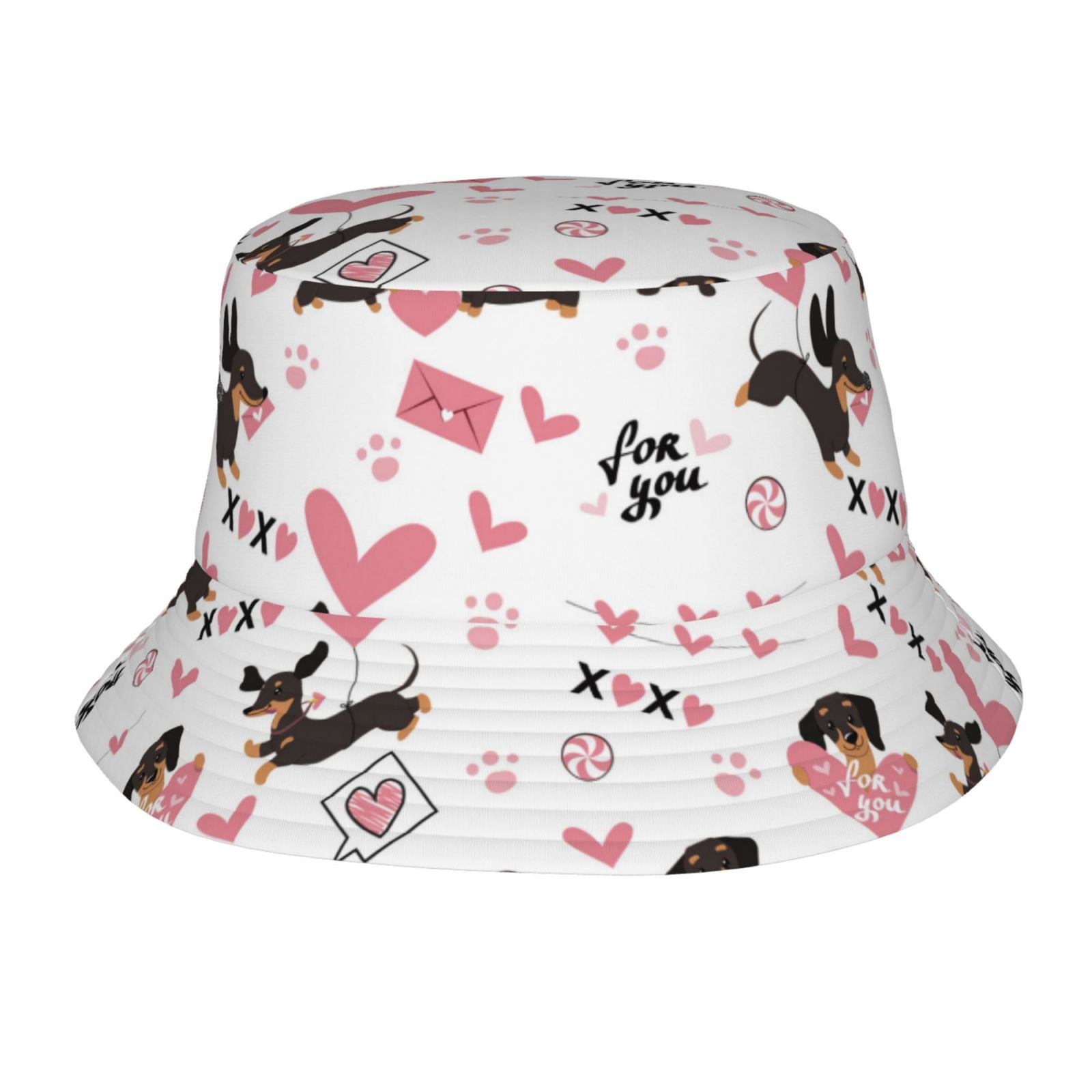 Sun Hats for Women and Men Dachshund Dog Puppy No.1027 Packable Bucket Hat, Sun Protction Summer ...