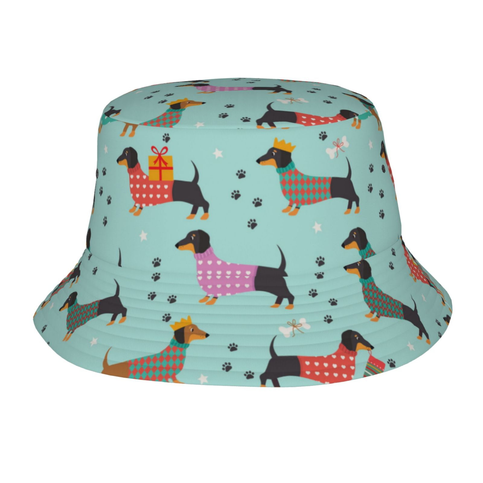 Sun Hats for Women and Men Dachshund Dog Puppy No.1037 Packable Bucket ...