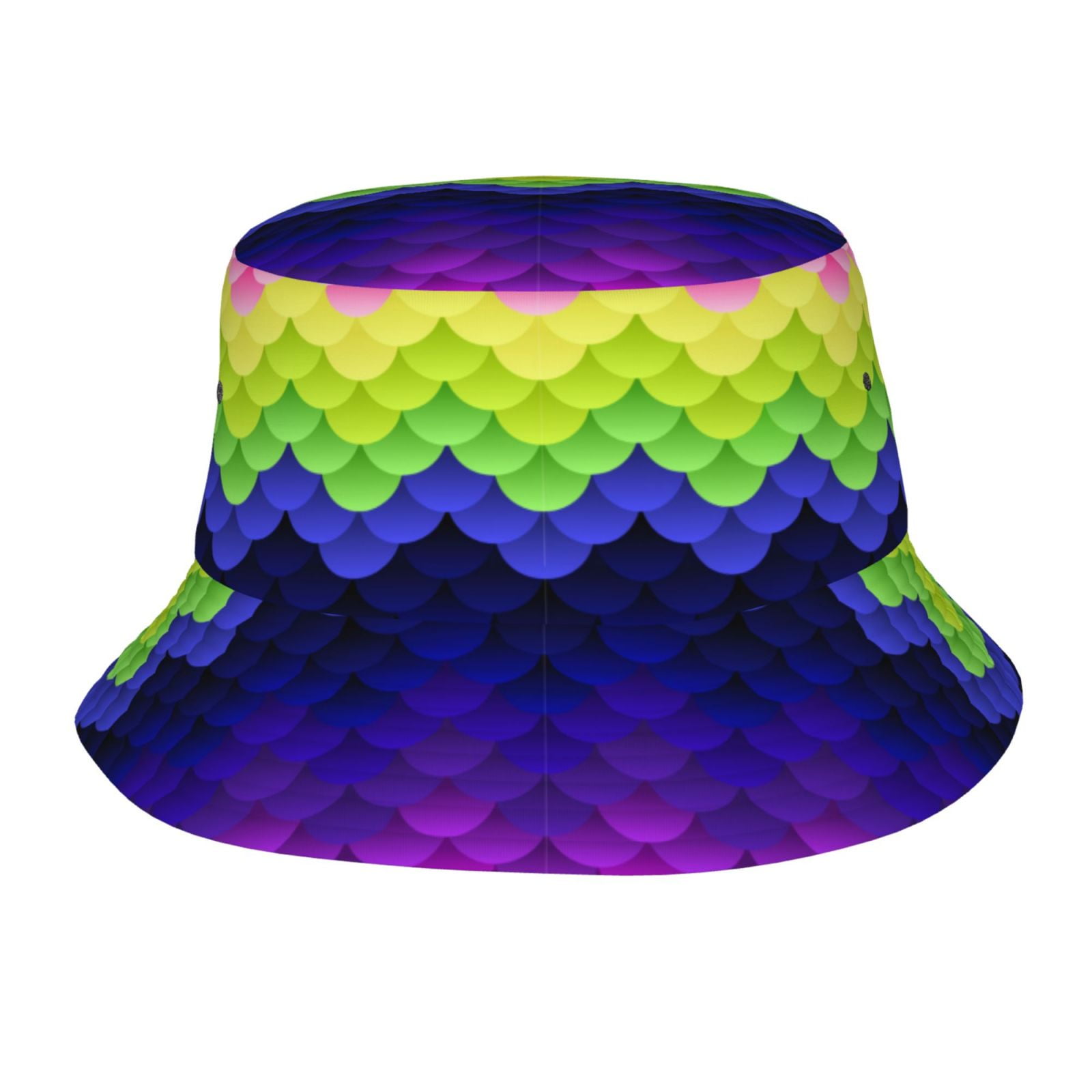 Sun Hats for Women and Men Dark bright blue pink blobs Packable Bucket Hat, Sun Protction Summer ...