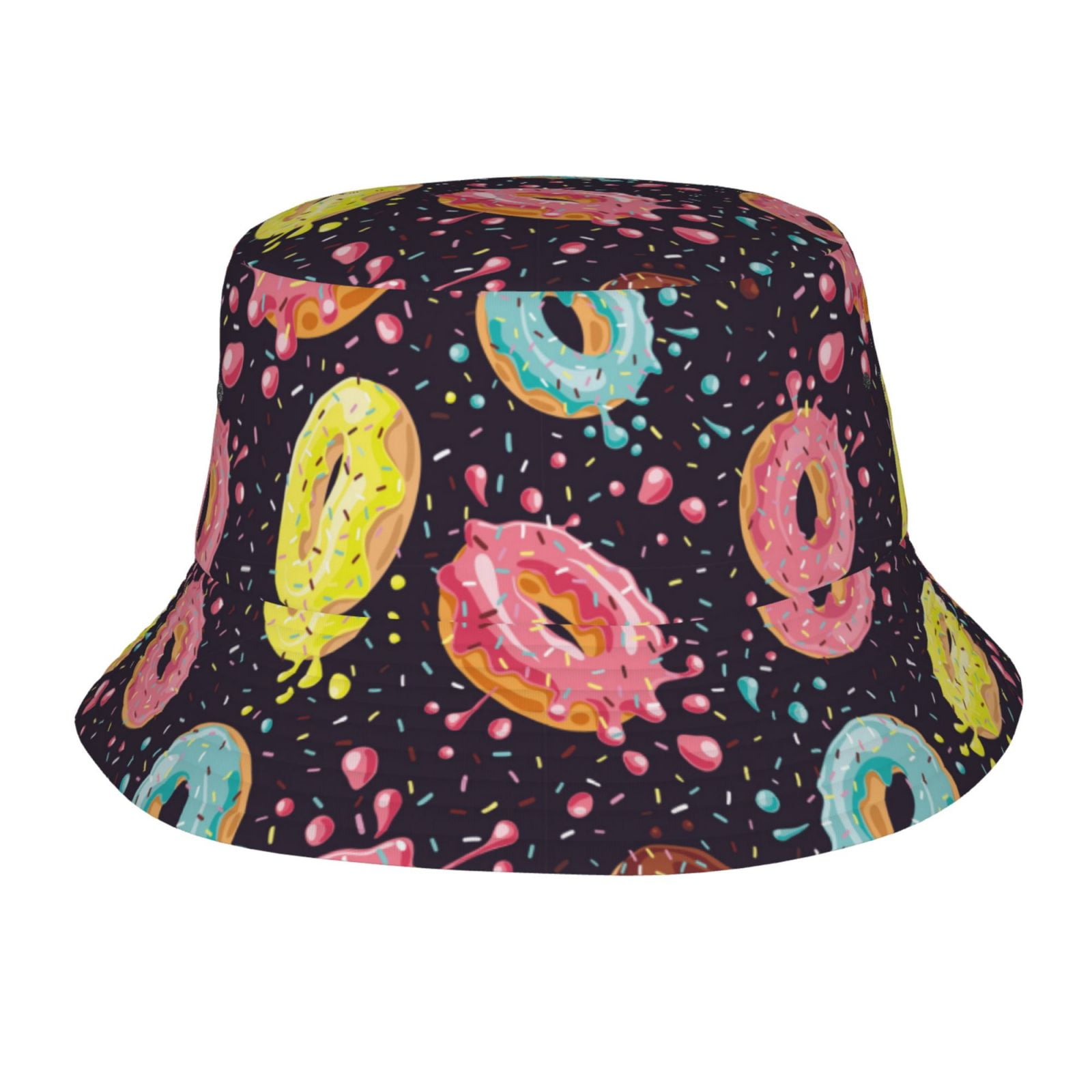 Sun Hats for Women and Men Donut Print No.9017 Packable Bucket Hat, Sun ...