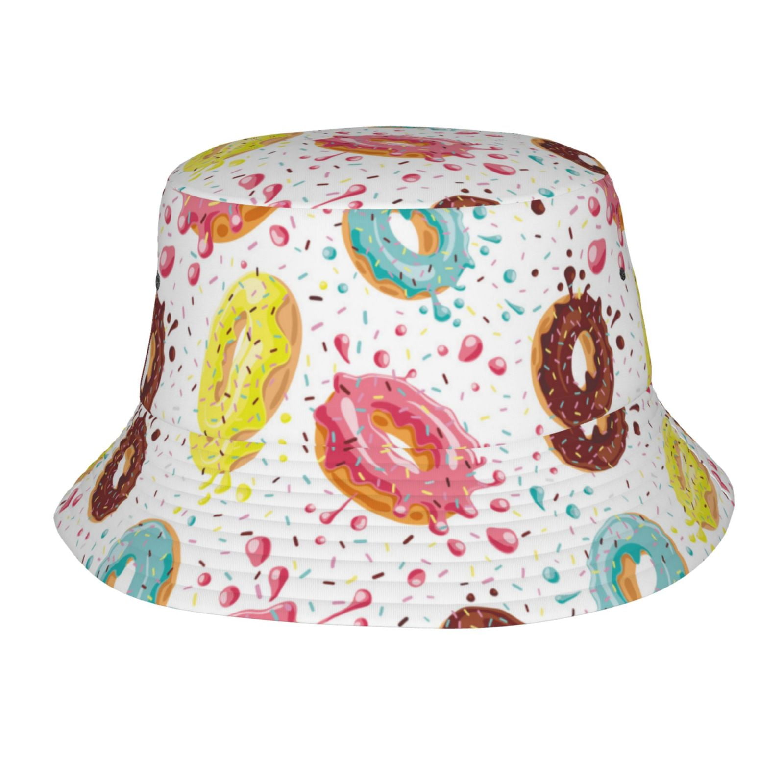 Sun Hats for Women and Men Donut Print No.9018 Packable Bucket Hat, Sun ...