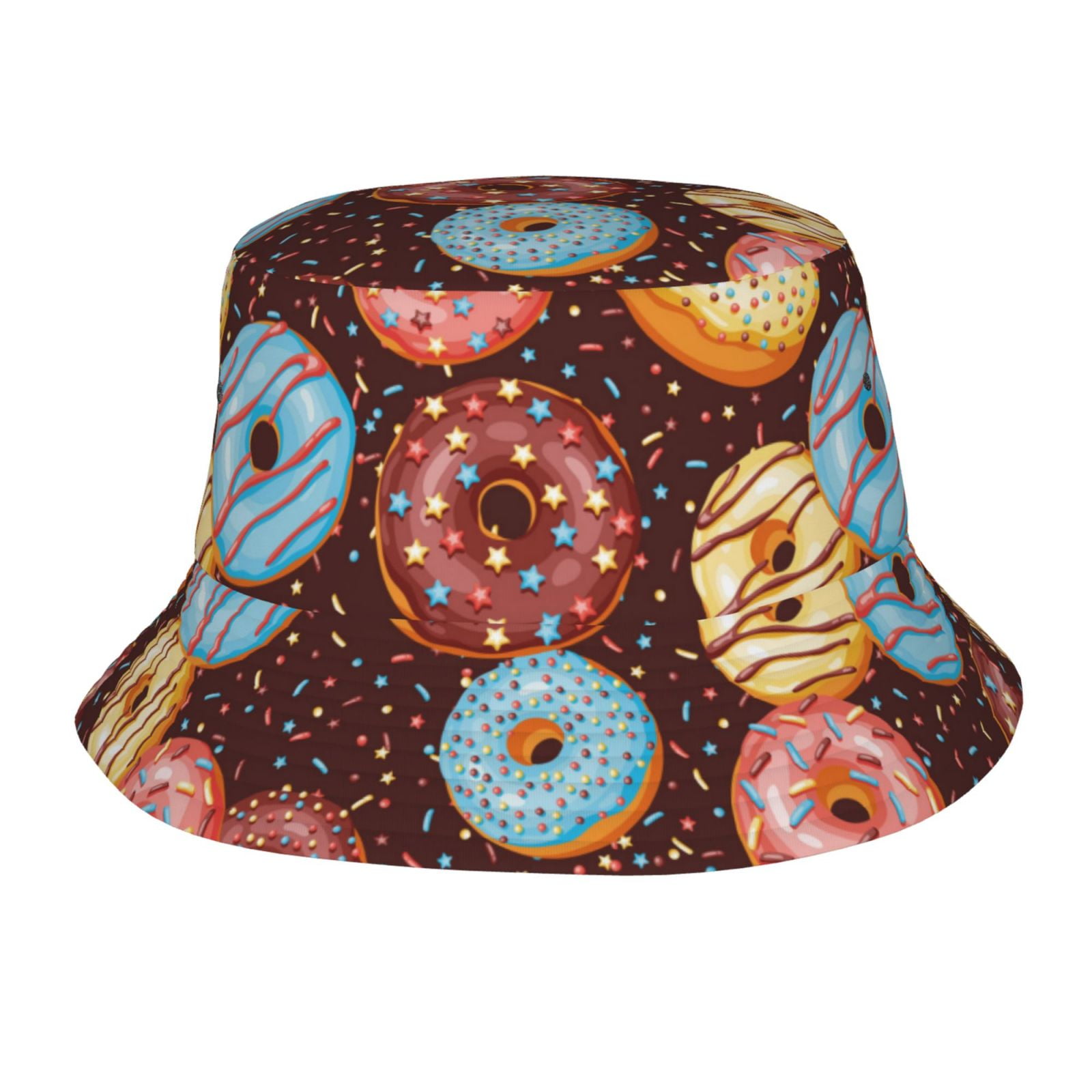 Sun Hats for Women and Men Donut Print No.9038 Packable Bucket Hat, Sun ...