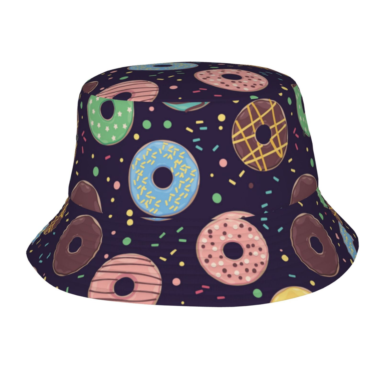 Sun Hats for Women and Men Donut Print No.9065 Packable Bucket Hat, Sun ...