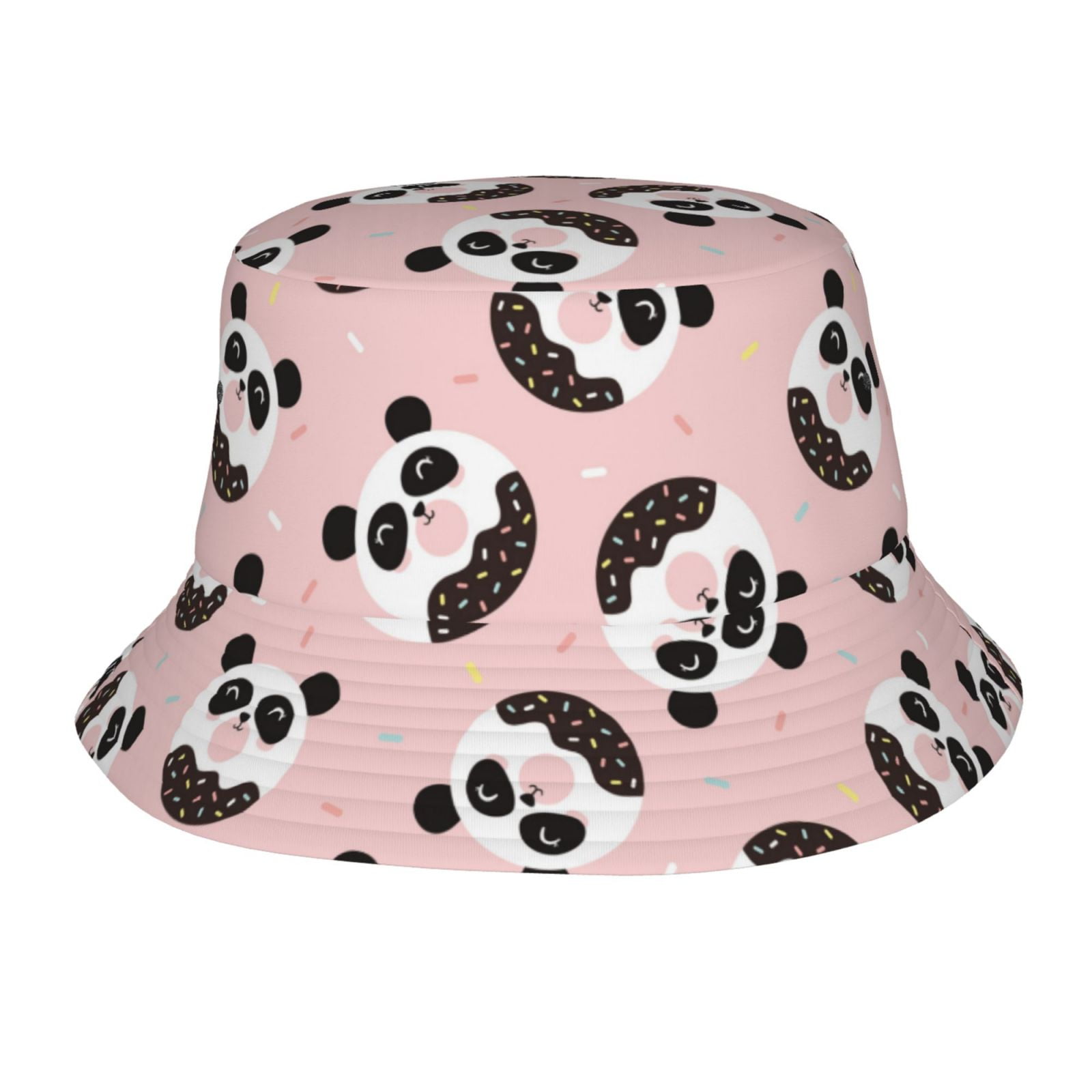 Sun Hats for Women and Men Donut panda Packable Bucket Hat, Sun Protction Summer Beach Hat ...