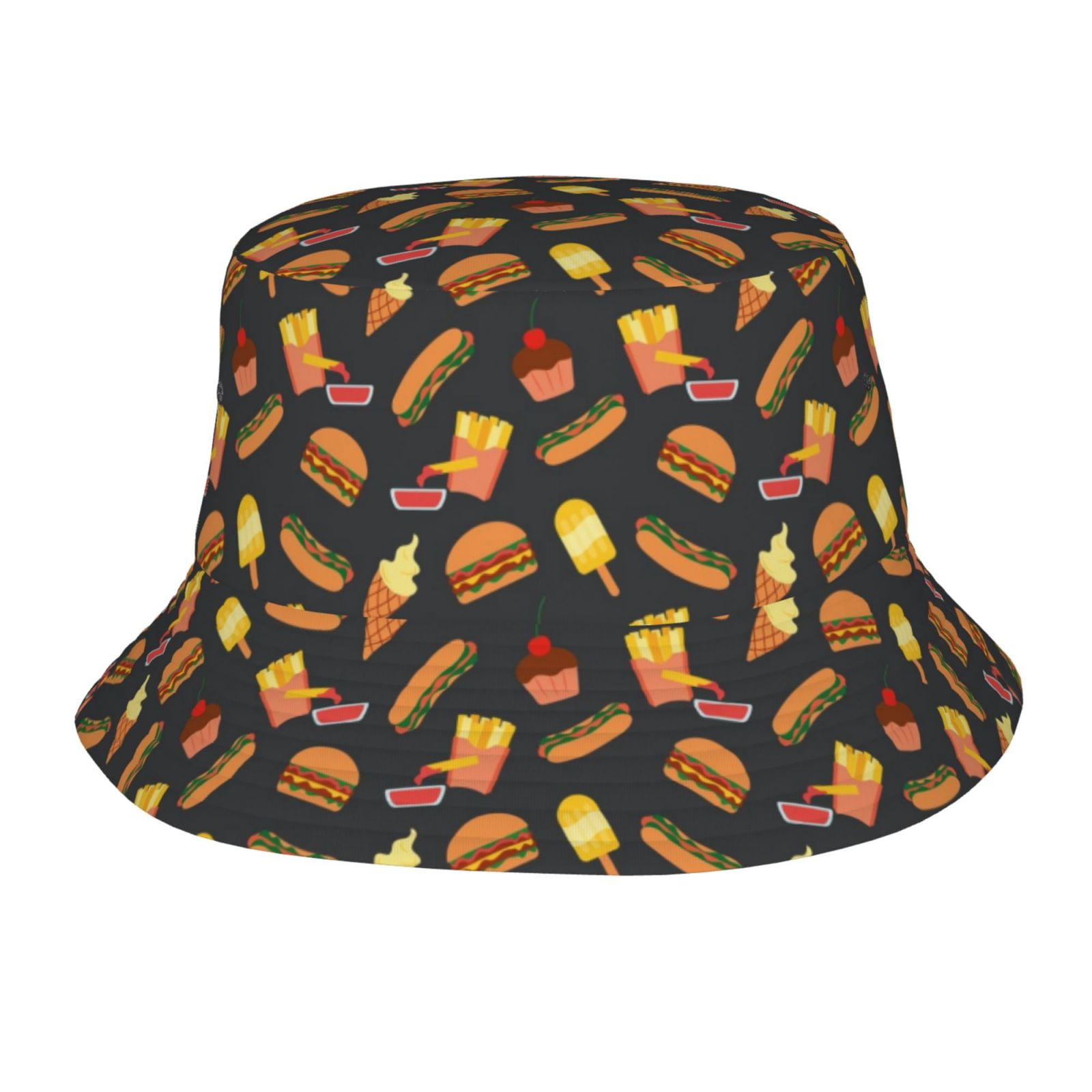Sun Hats for Women and Men Fast Food Packable Bucket Hat, Sun Protction ...