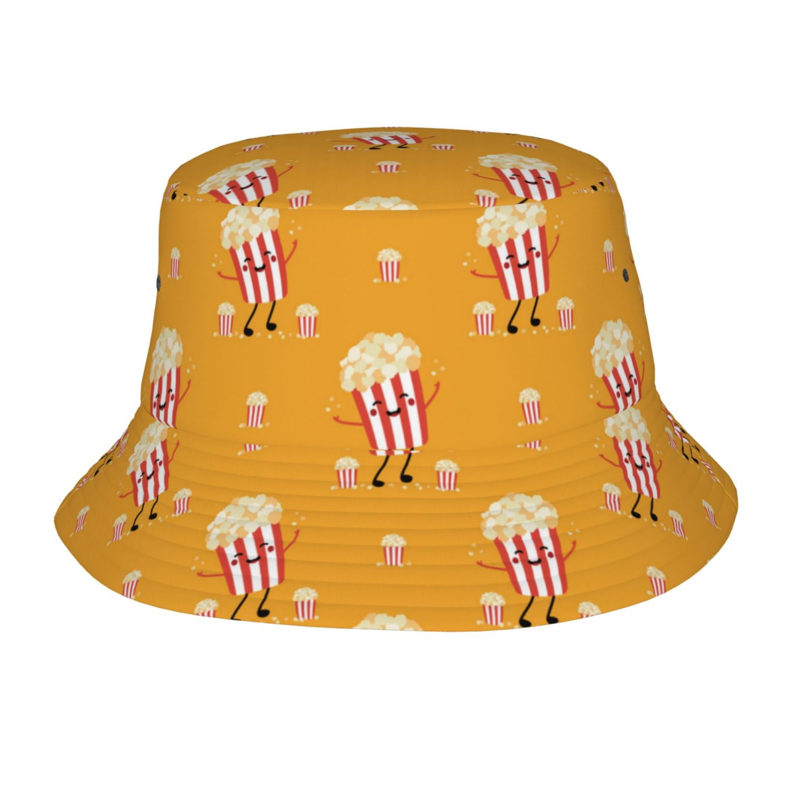 Sun Hats for Women and Men Funny Popcorn Packable Bucket Hat, Sun ...