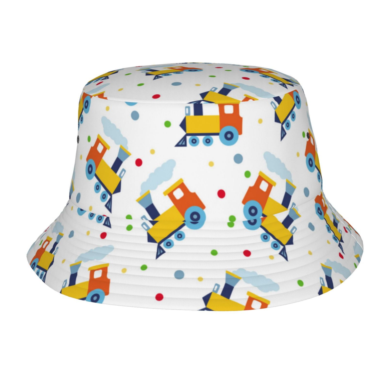Sun Hats for Women and Men Geometric Train Pattern Packable Bucket Hat ...