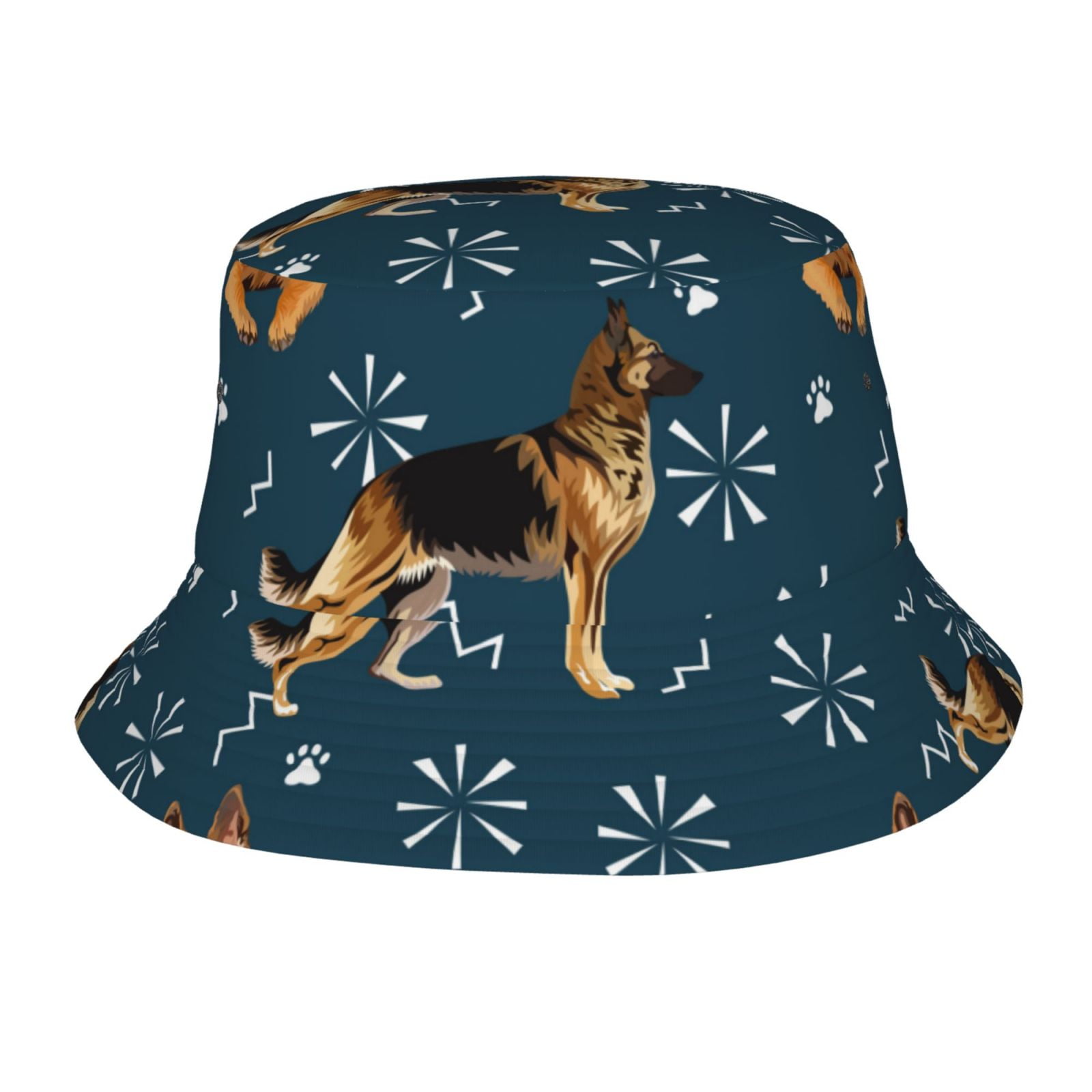 Sun Hats for Women and Men German Shepherd Dog Footprint Packable ...