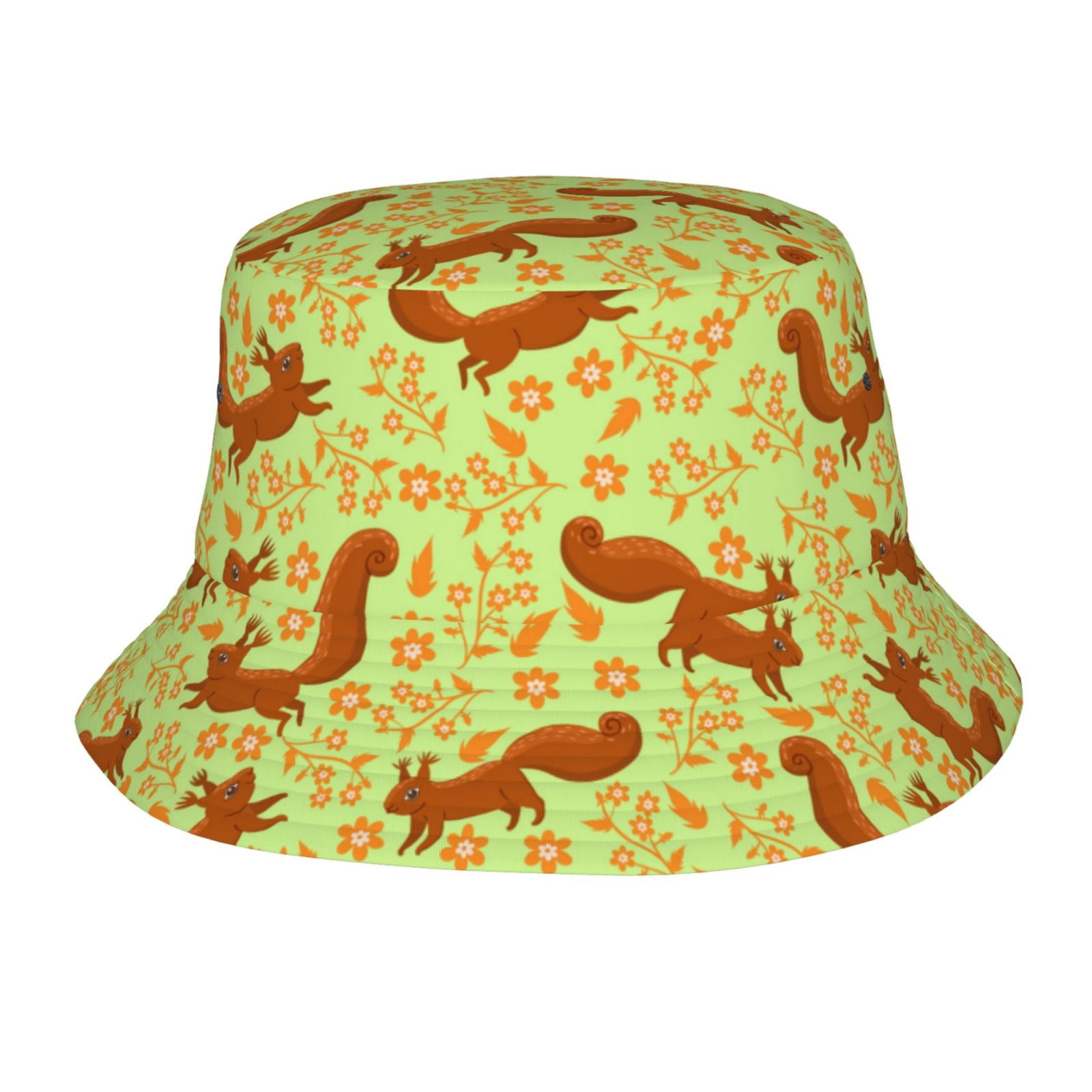 Sun Hats for Women and Men Glamorous Cute Squirrel Flower Packable ...