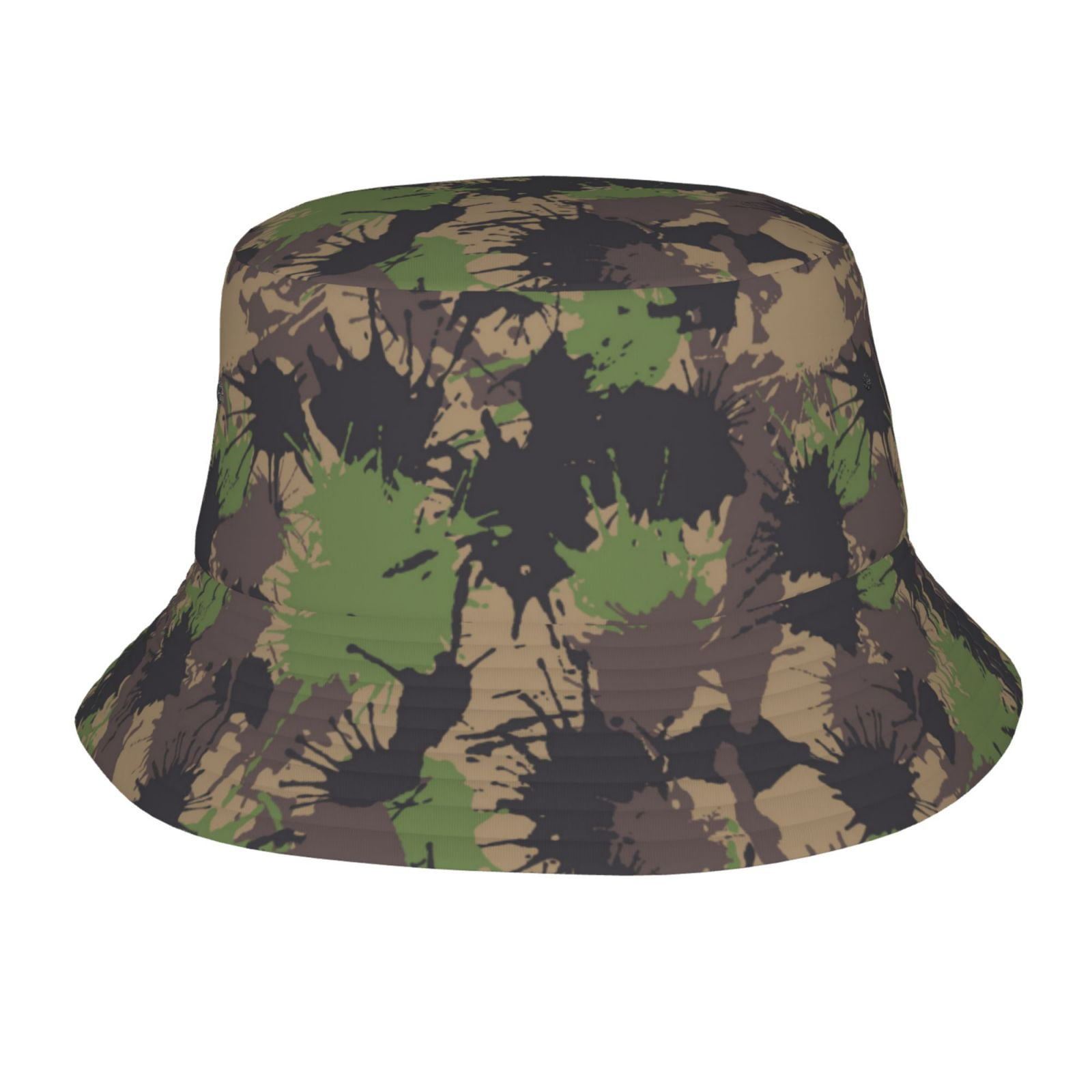 Sun Hats for Women and Men Green Gray Camouflage Packable Bucket Hat ...