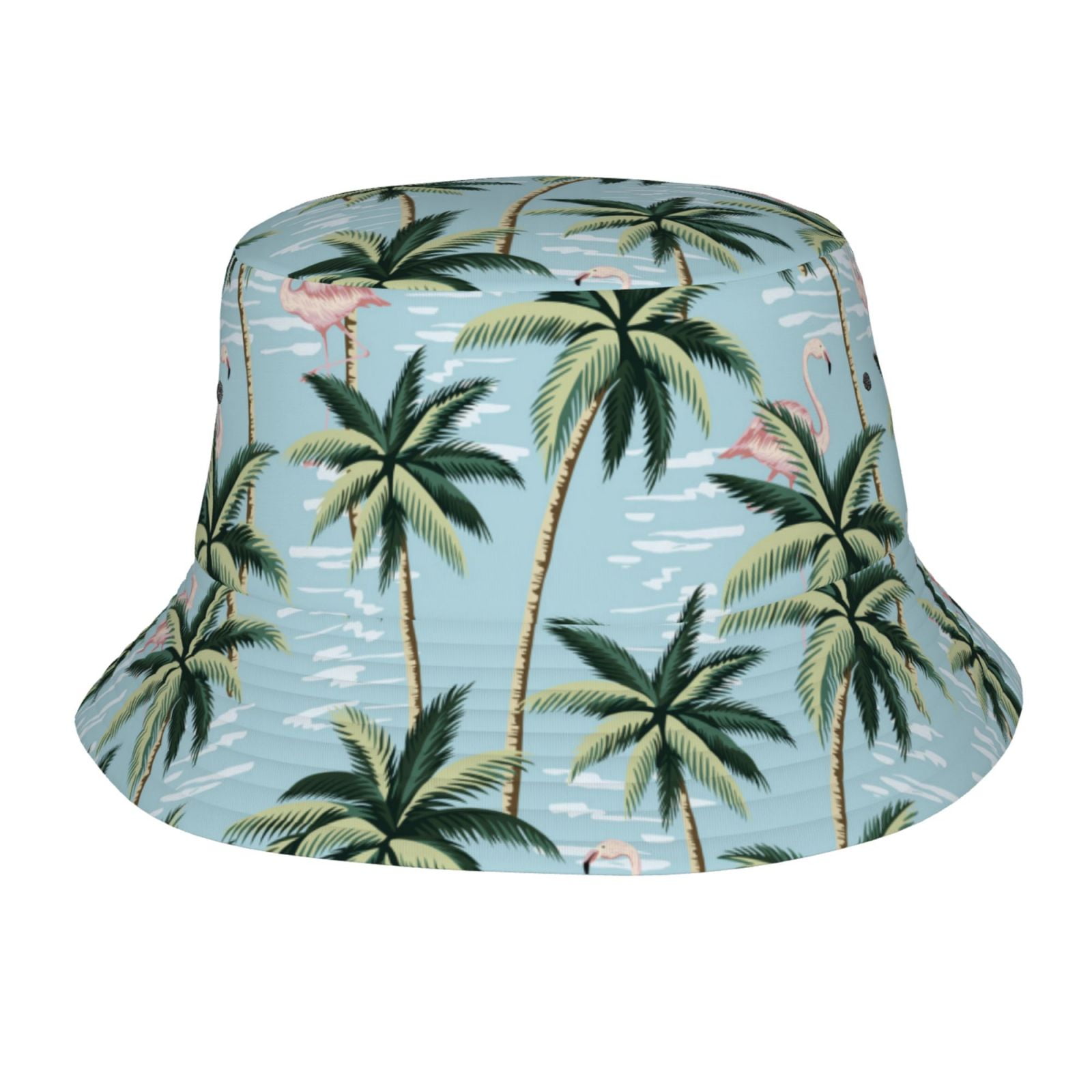 Sun Hats for Women and Men Hawaiian Style Flamingo Packable Bucket Hat ...