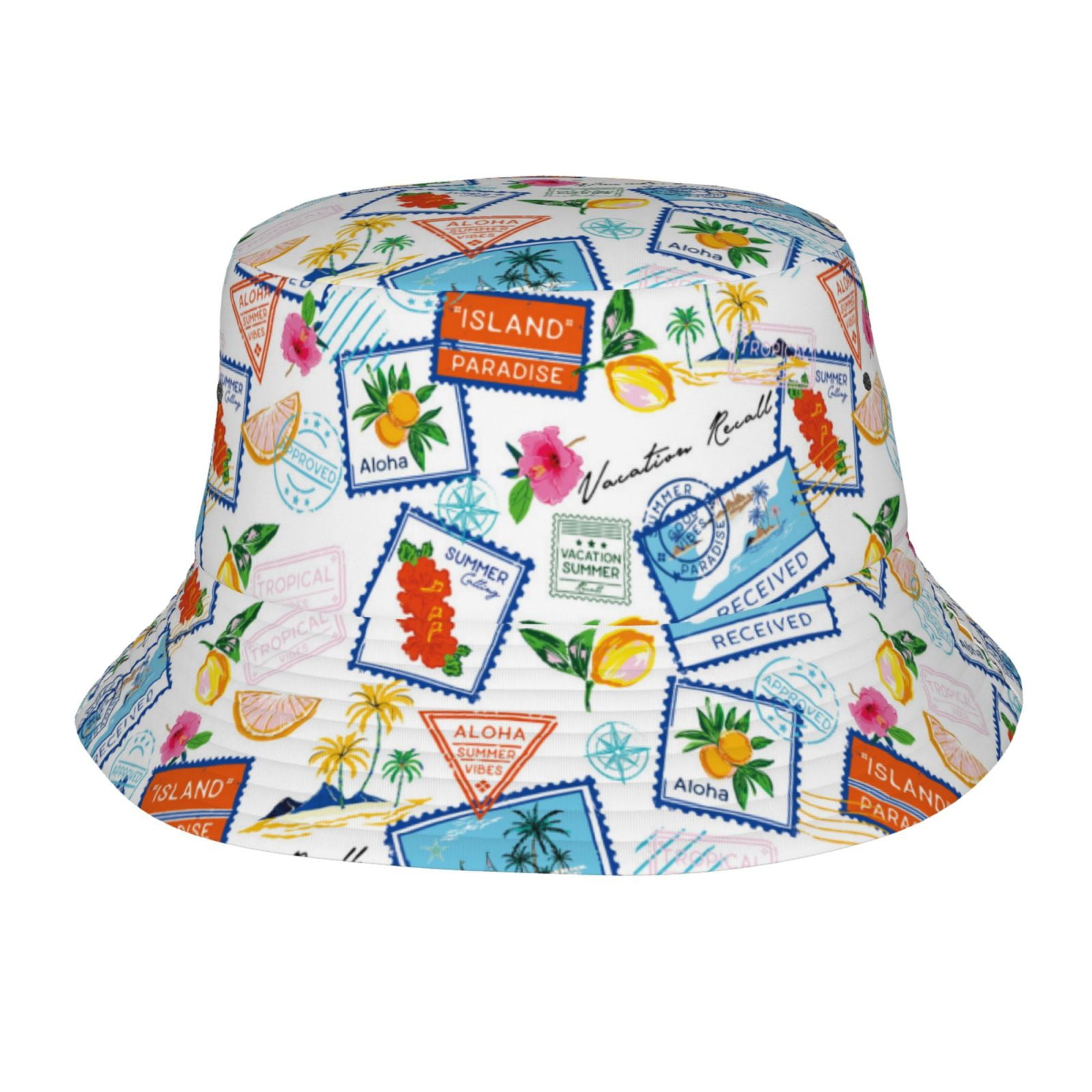 Sun Hats for Women and Men Hawaiian Style Lemon Packable Bucket Hat ...