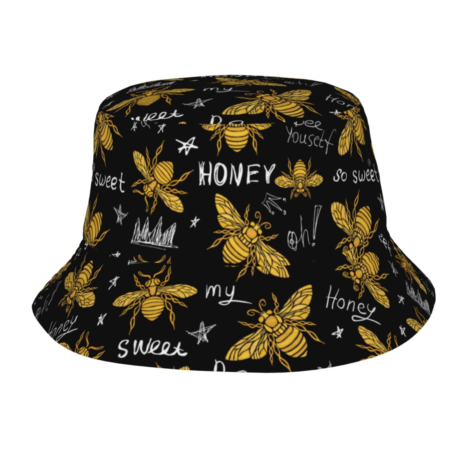 Sun Hats for Women and Men Hohey Bee Golden Embroidery Packable Bucket ...