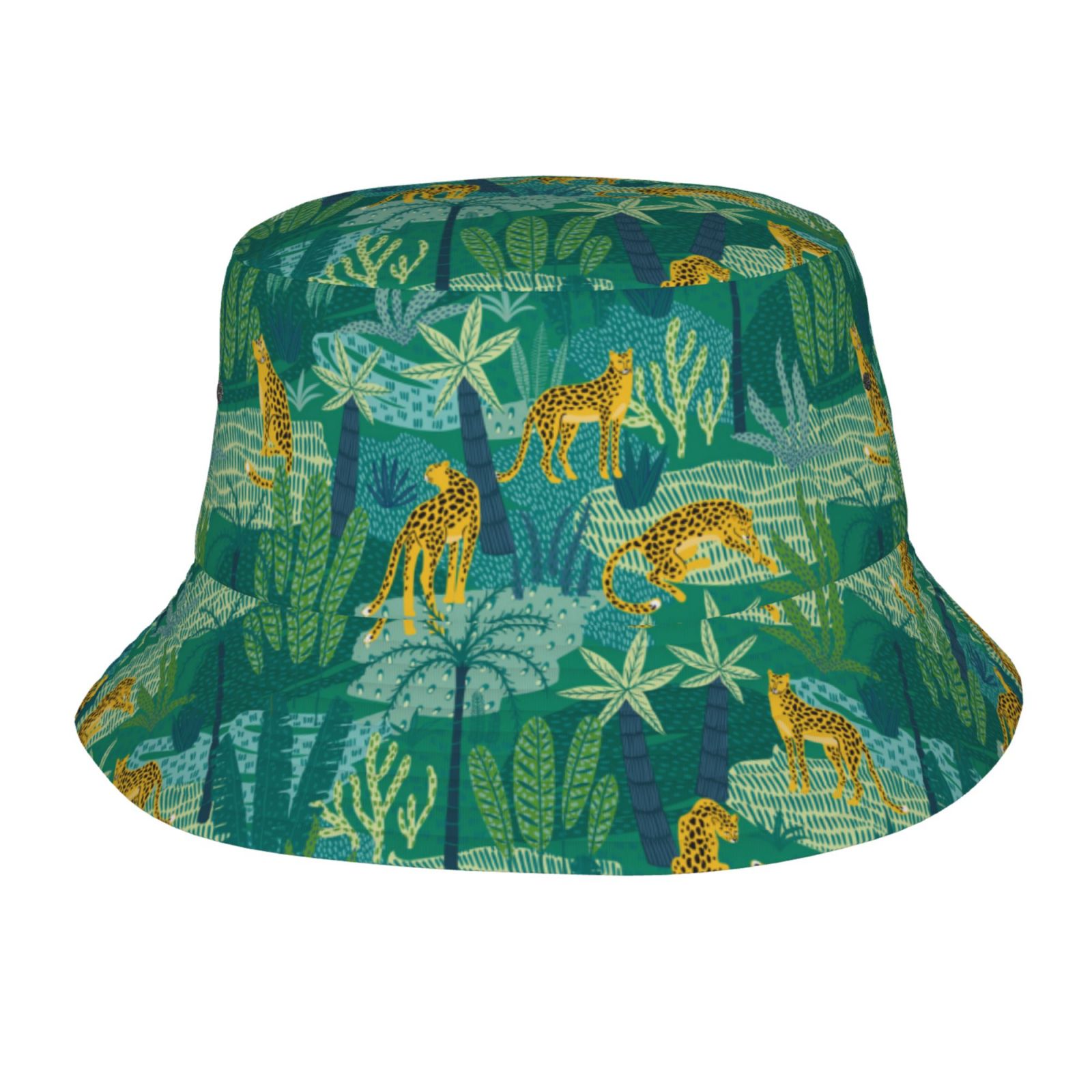 Sun Hats for Women and Men Jungle leopard Packable Bucket Hat, Sun ...