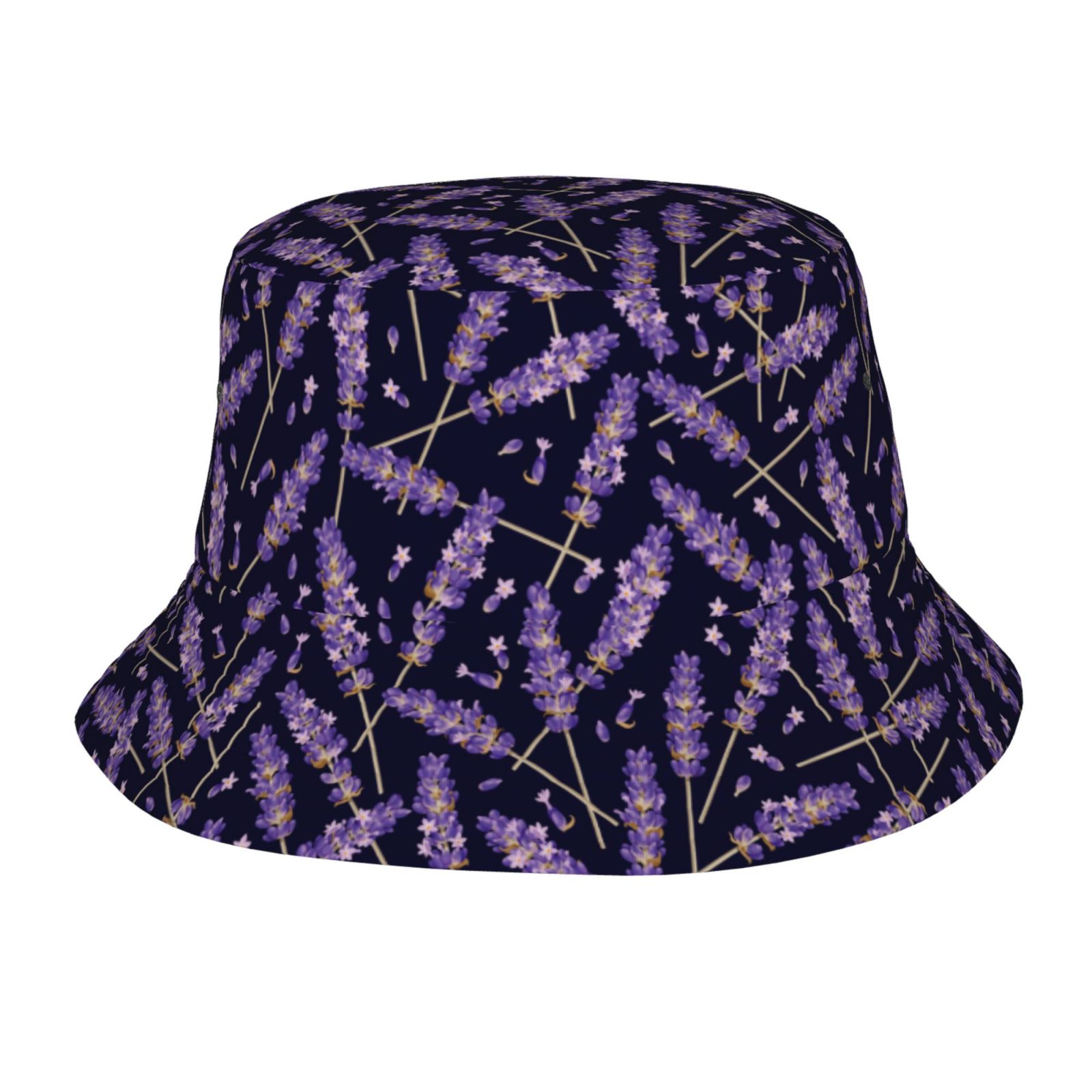 Sun Hats for Women and Men Lavender Flowers Black Purple Packable ...