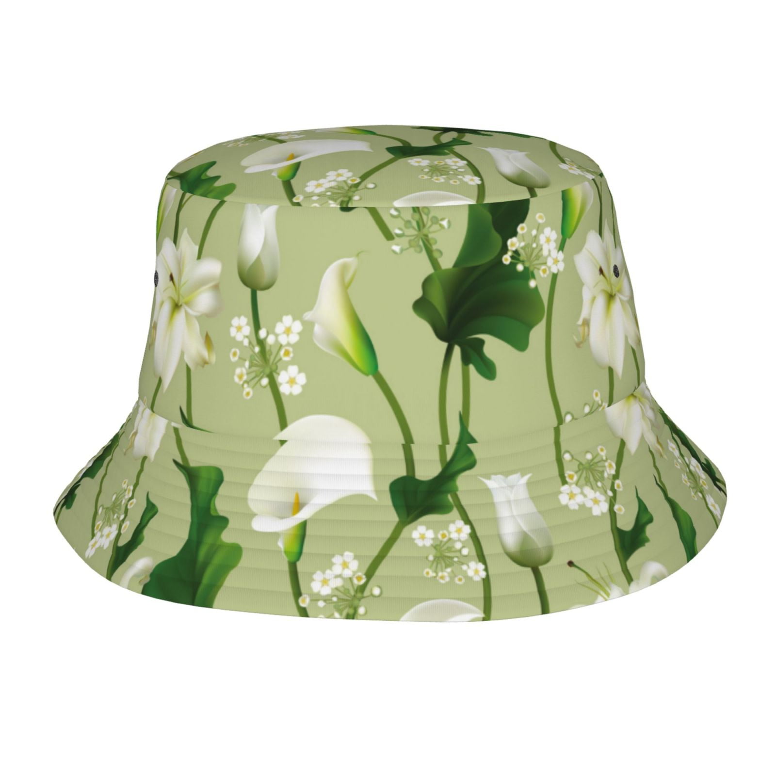 Sun Hats for Women and Men Lotus Leaves Calla Lily Flowers Packable ...