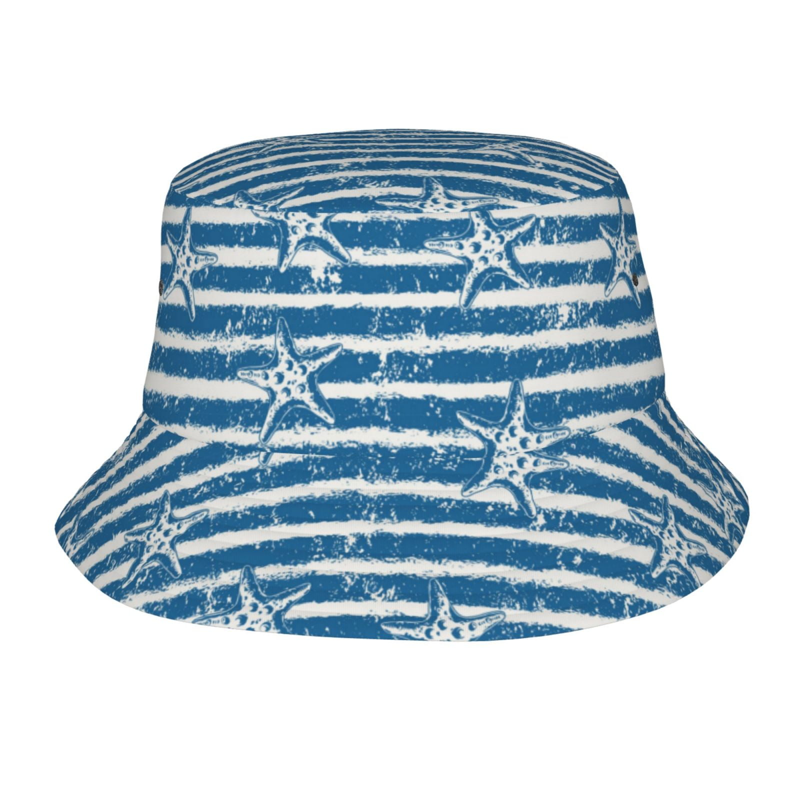 Sun Hats for Women and Men Ocean on Striped Packable Bucket Hat, Sun ...