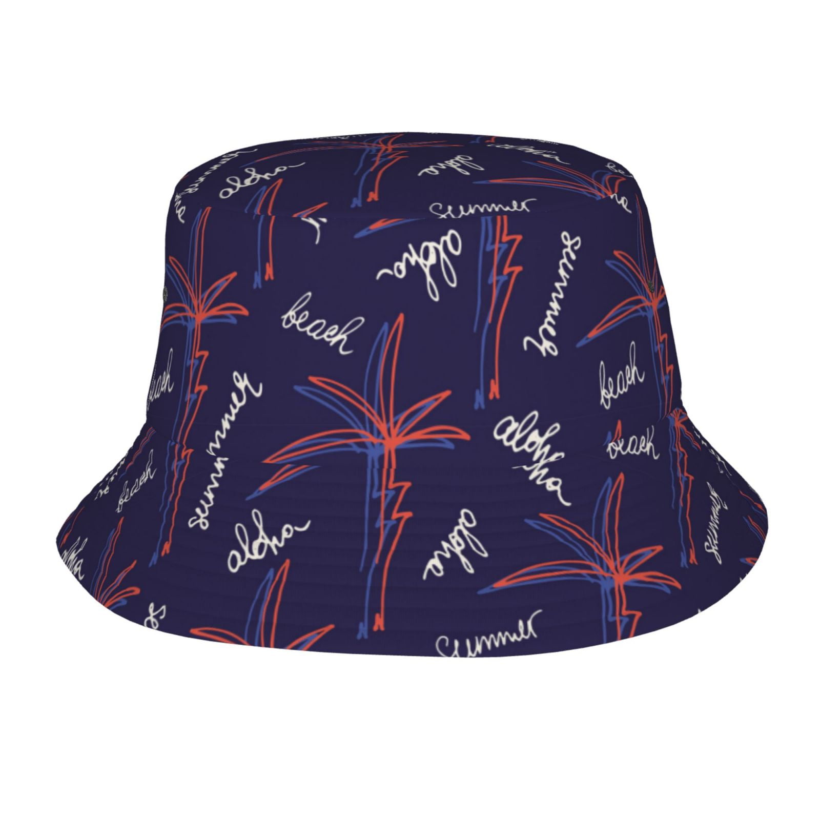 Sun Hats for Women and Men Palms Hawaiian Beach Packable Bucket Hat ...