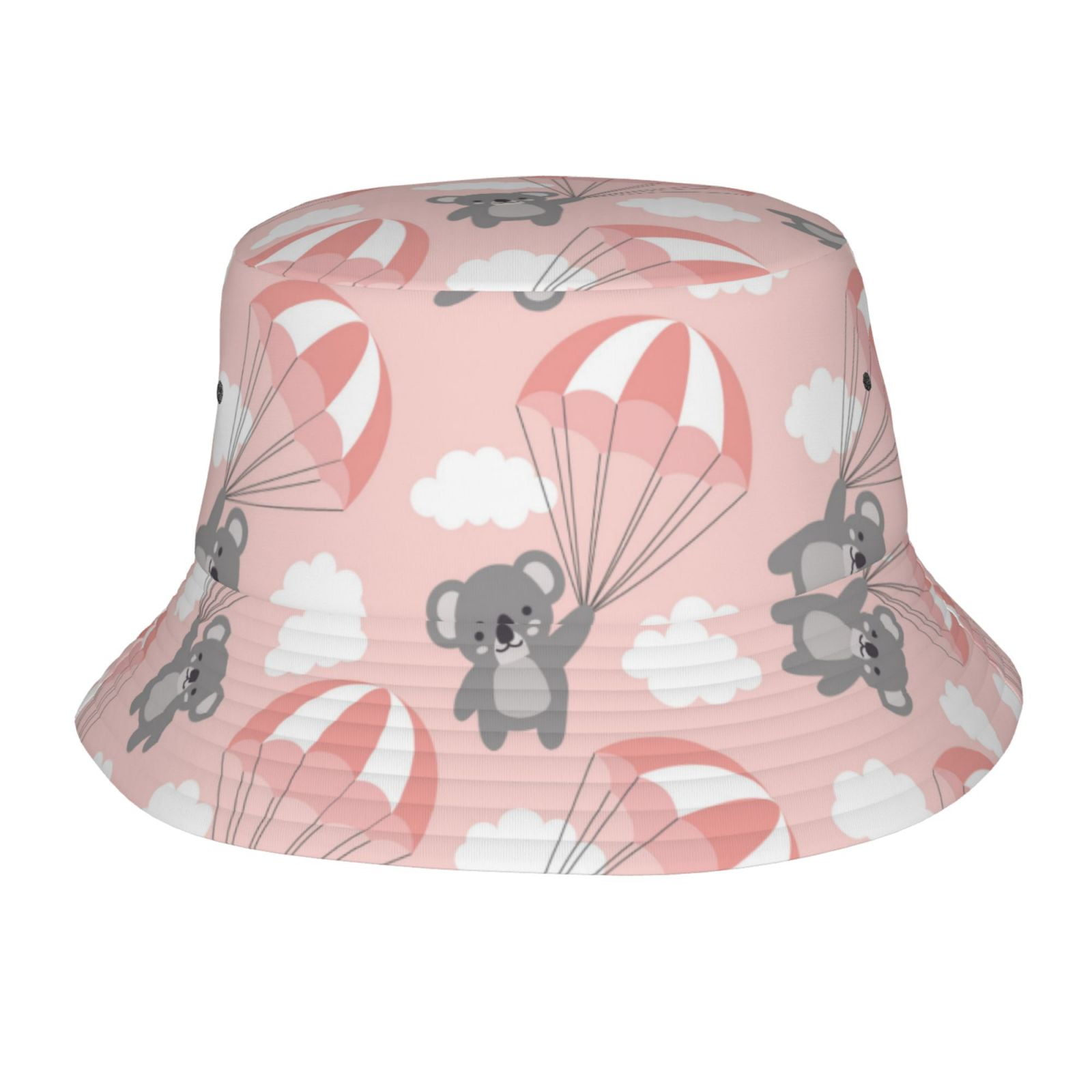 Sun Hats for Women and Men Pink Parachute Gray Koala Packable Bucket ...