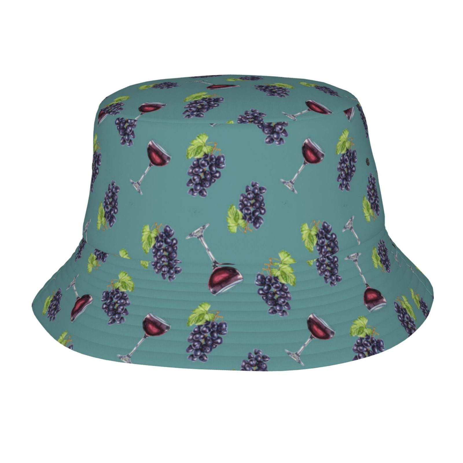Sun Hats for Women and Men Purple Grapes Pattern Packable Bucket Hat ...