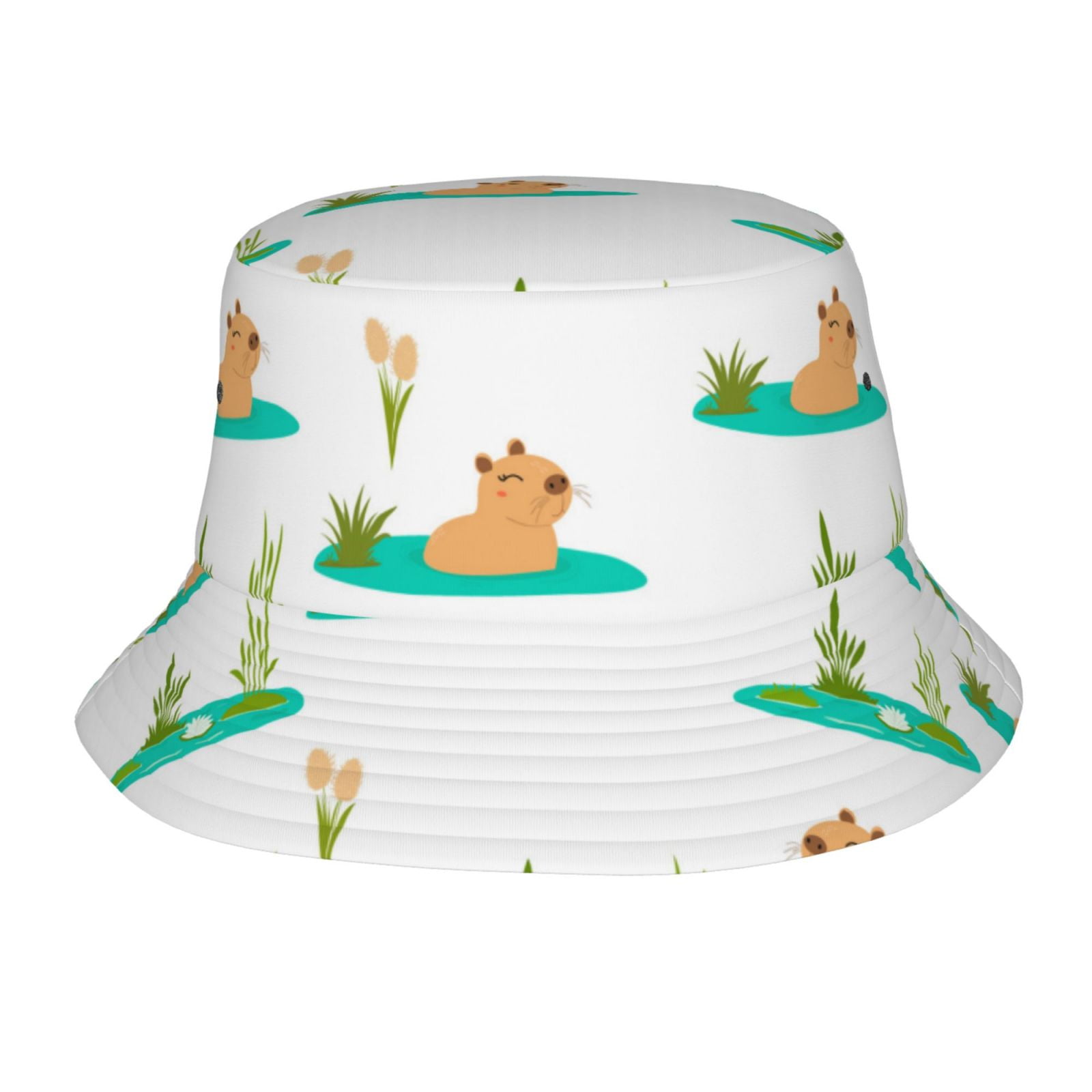 Sun Hats for Women and Men Swim Cute Capybaras Packable Bucket Hat, Sun ...