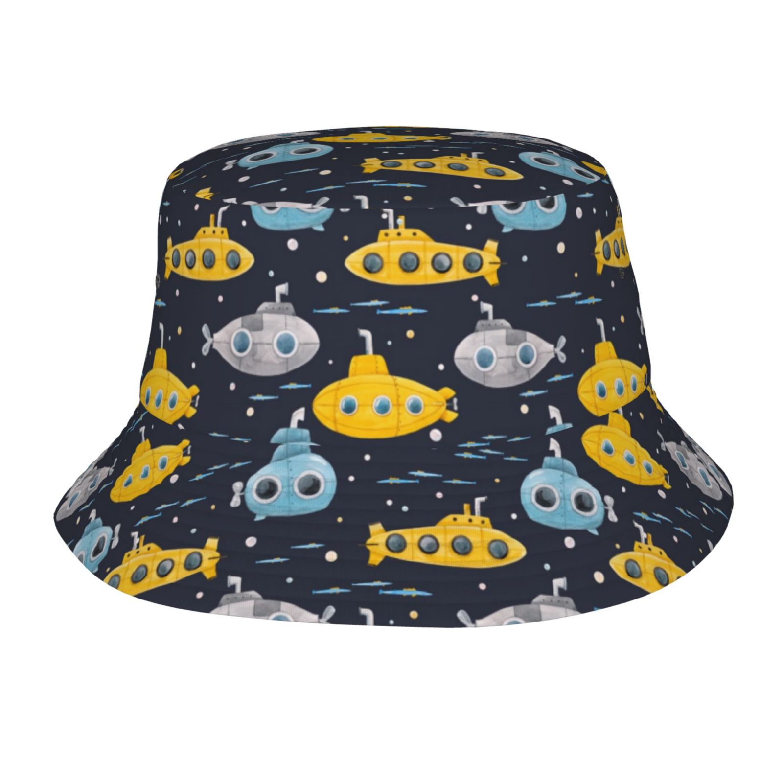 Sun Hats for Women and Men Watercolor Bathyscaphe Packable Bucket Hat ...