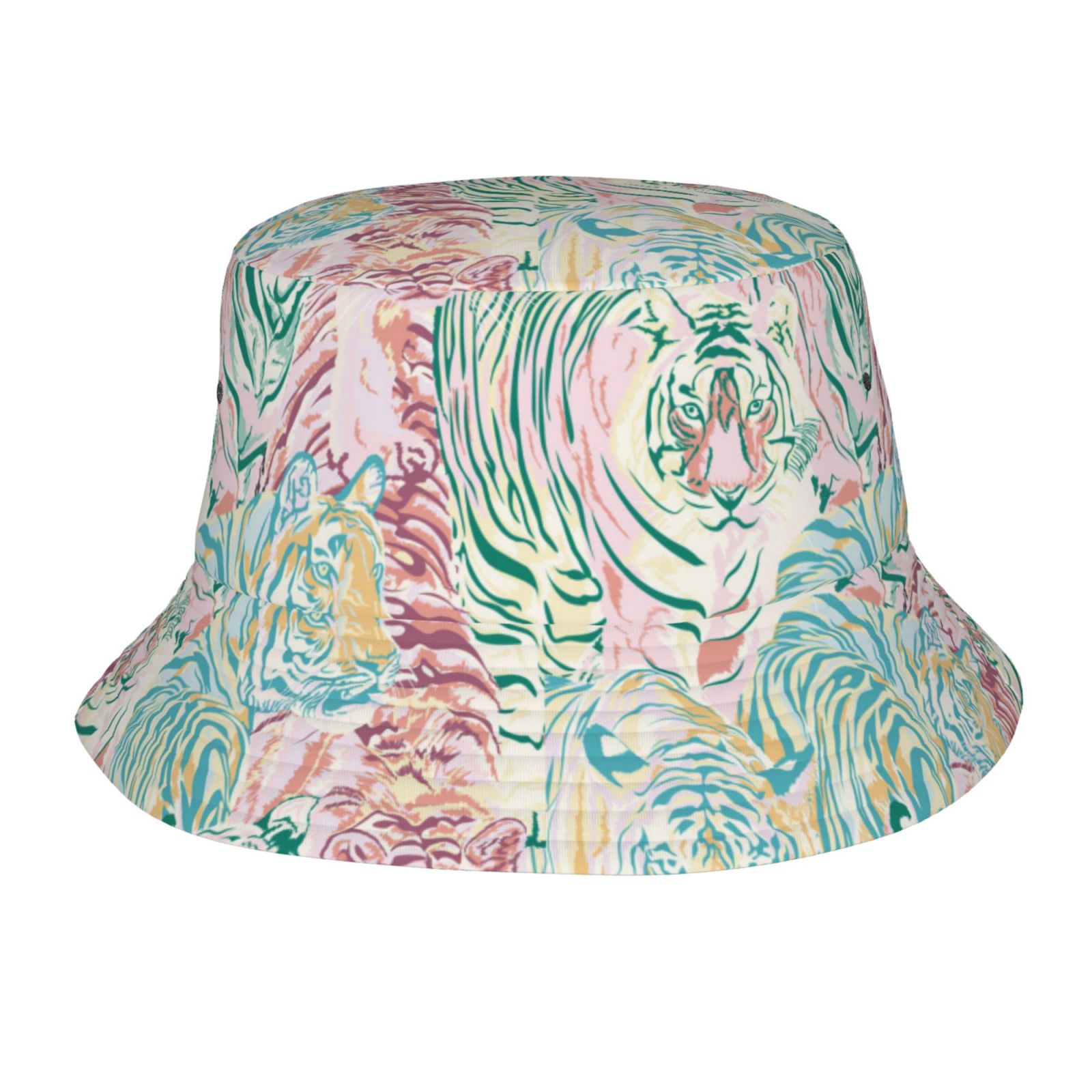 Sun Hats for Women and Men Watercolor tiger A Packable Bucket Hat, Sun ...
