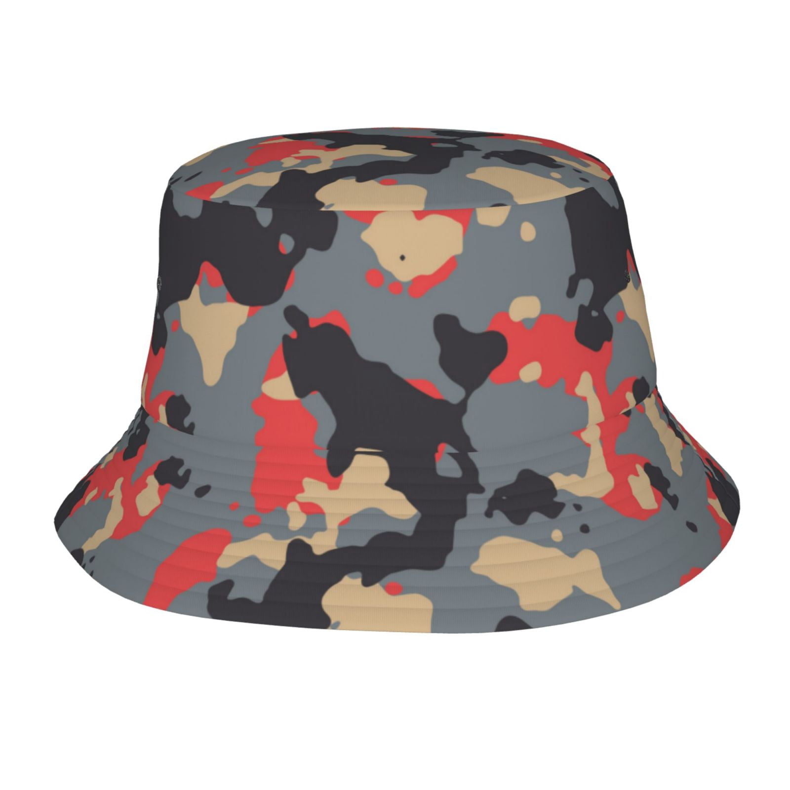 Sun Hats for Women and Men black Camouflage red Packable Bucket Hat ...