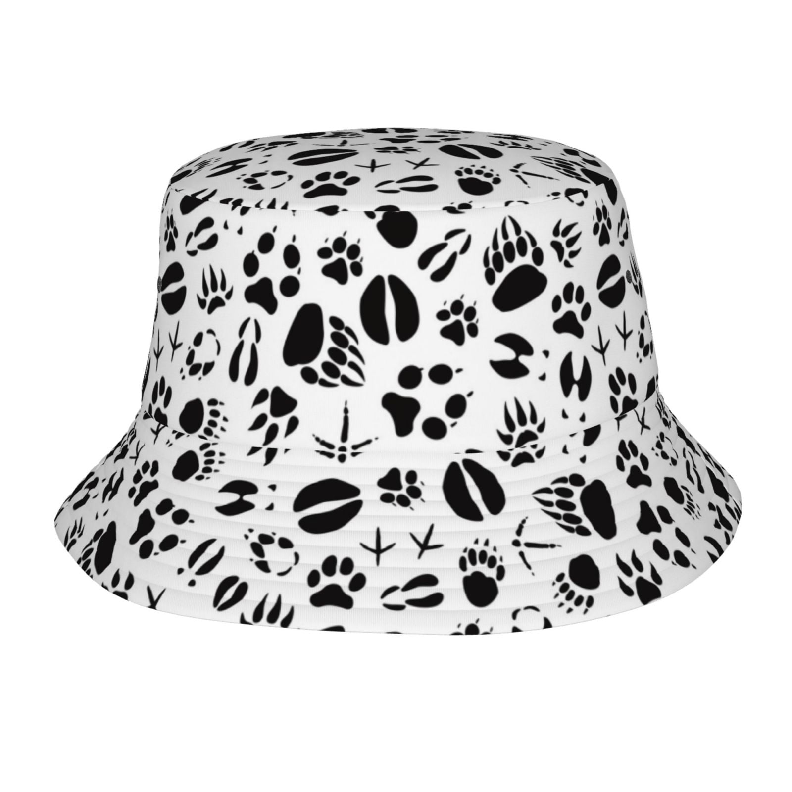 Sun Hats for Women and Men black footprints Packable Bucket Hat, Sun ...