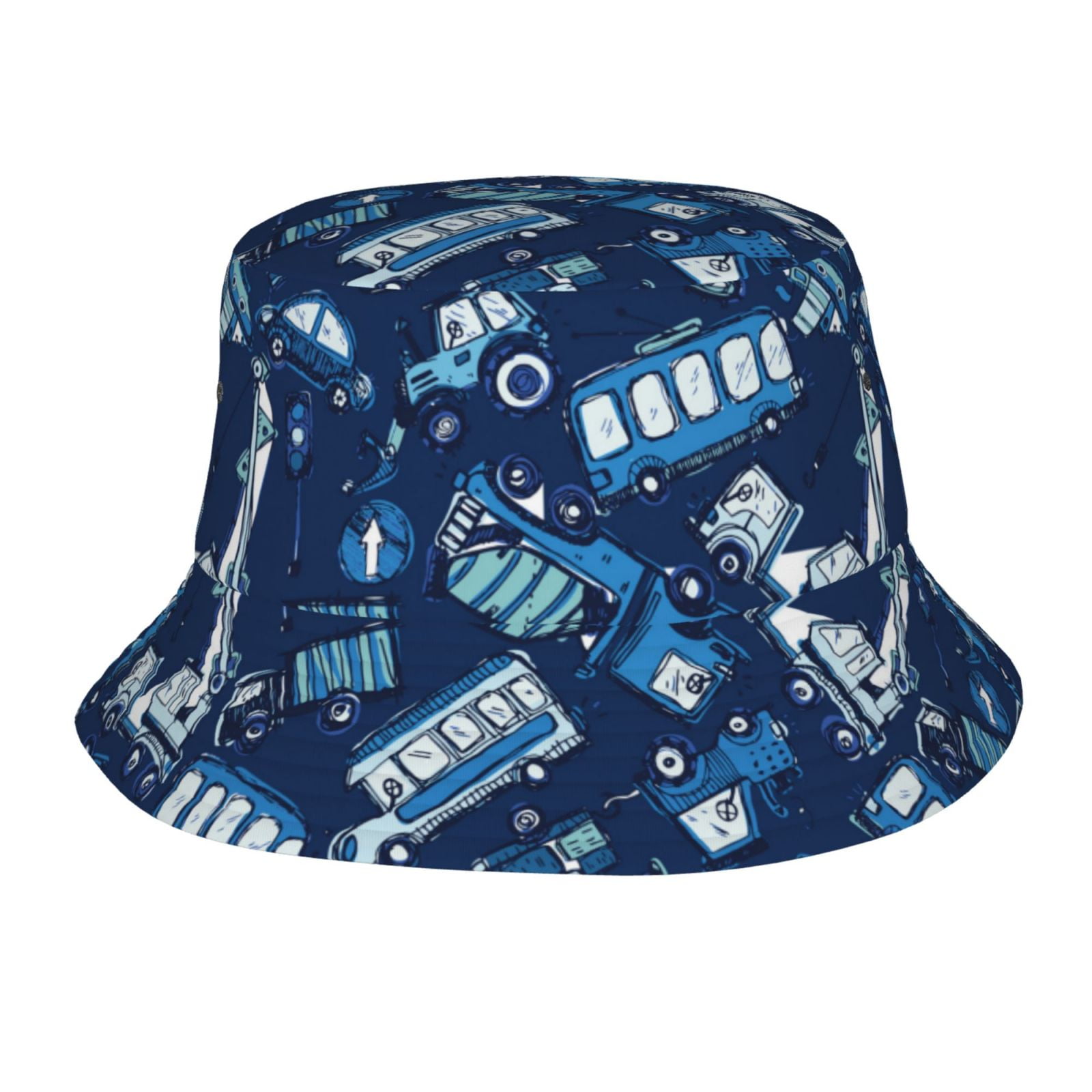 Sun Hats for Women and Men blue bus Packable Bucket Hat, Sun Protction ...