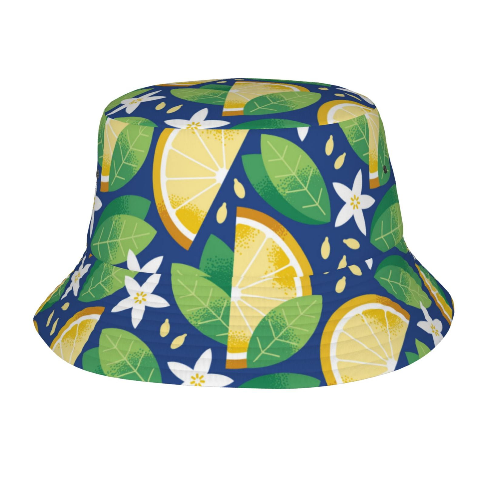 Sun Hats for Women and Men cartoon Lemon flower Packable Bucket Hat ...