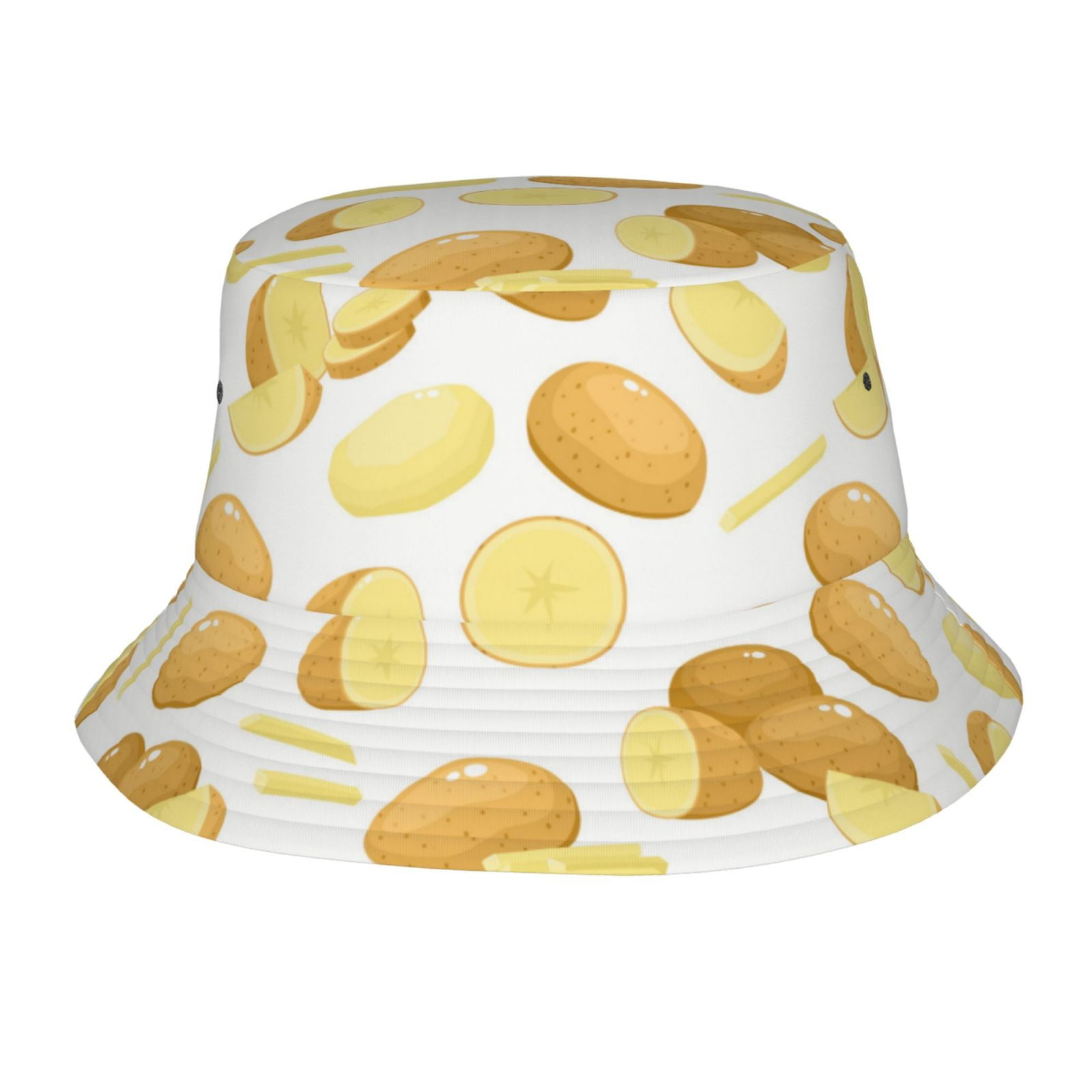 Sun Hats for Women and Men cartoon Potato Pattern Packable Bucket Hat ...