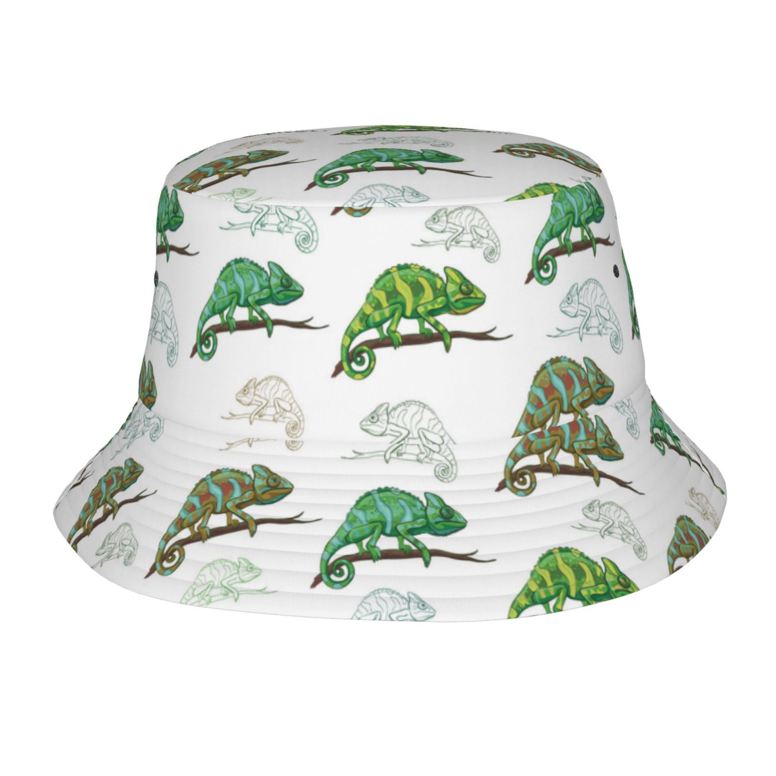 Sun Hats for Women and Men cartoon cute lizard chameleon Packable ...