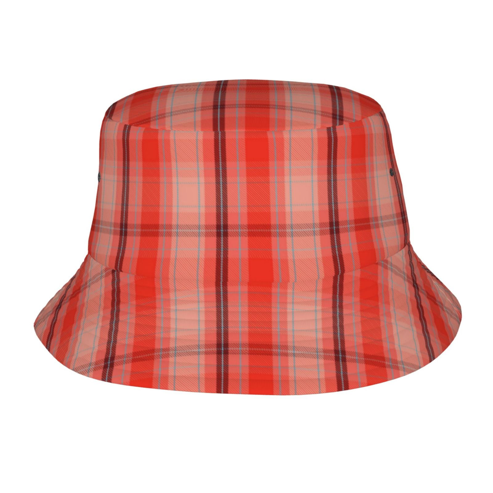 Sun Hats for Women and Men checkered soft red beige plaid Packable ...