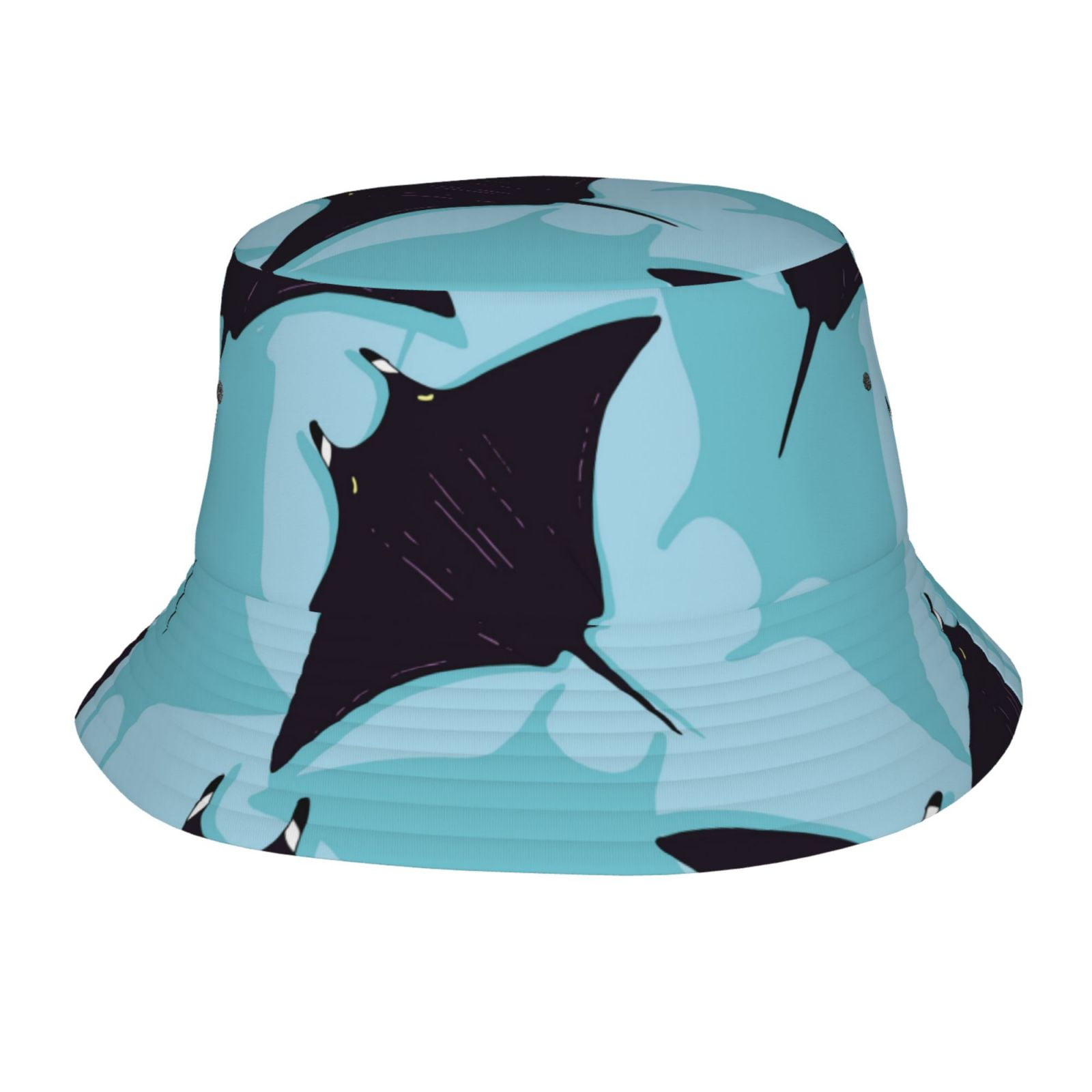 Sun Hats for Women and Men cool stingray Mint green Packable Bucket Hat, Sun Protction Summer ...