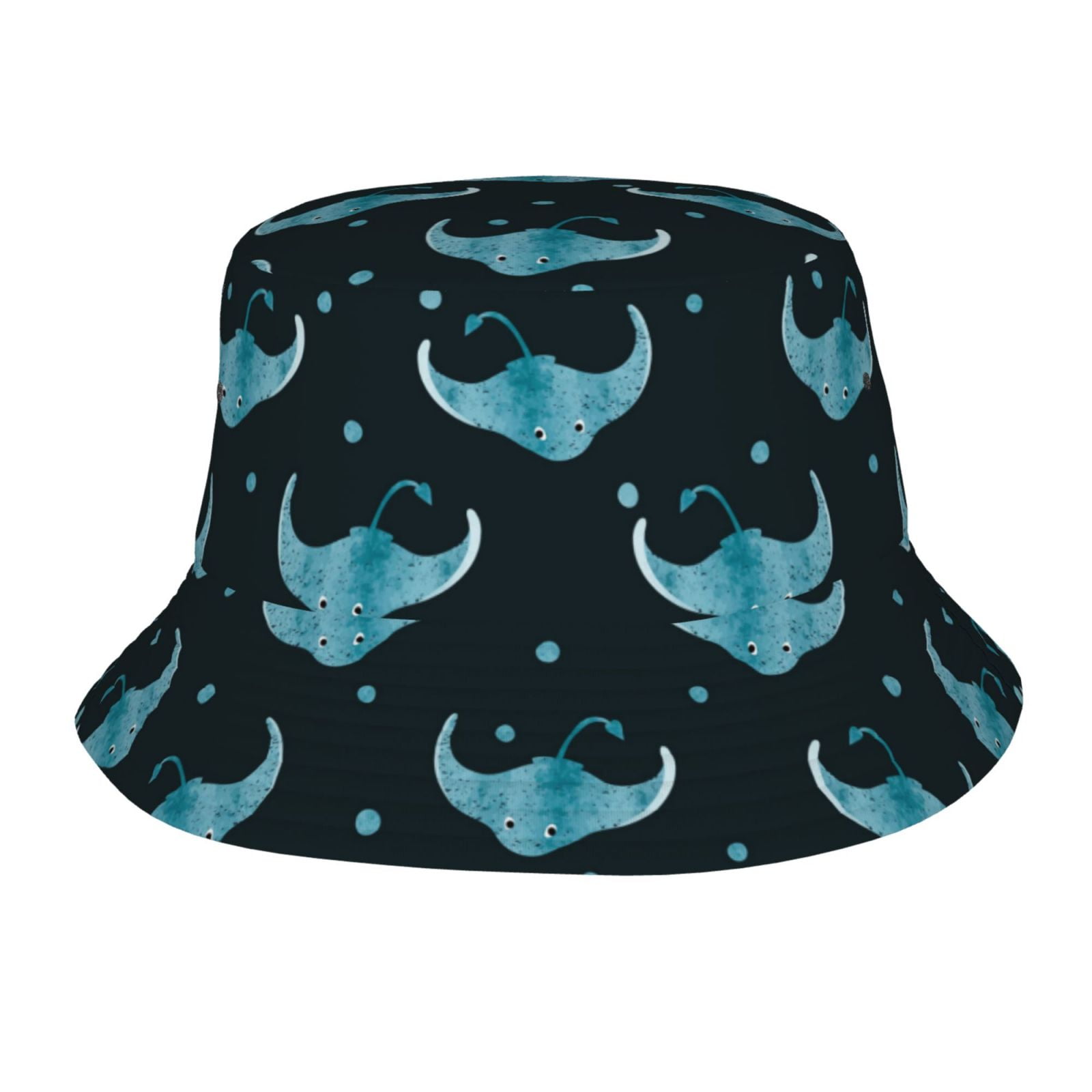 Sun Hats for Women and Men funny Stingray fish blue dots Packable ...