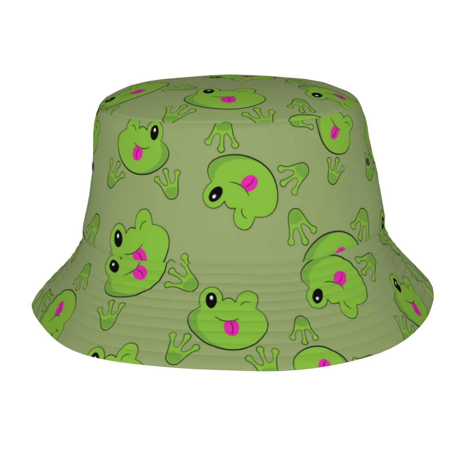 Sun Hats for Women and Men funny frogs green cute Packable Bucket Hat, Sun Protction Summer ...