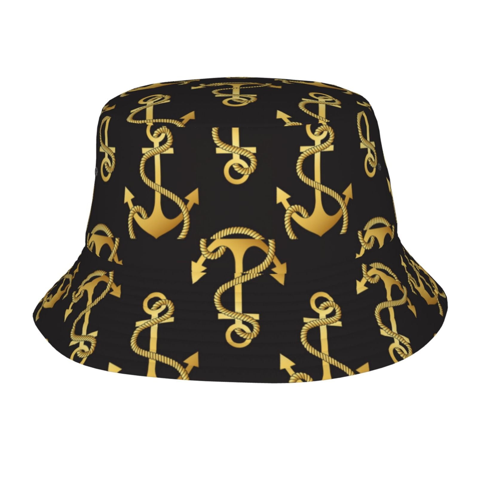 Sun Hats for Women and Men golden anchor rope black cool Packable ...