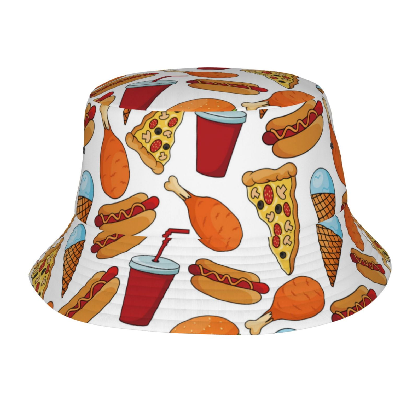 Sun Hats for Women and Men hot dog burger Packable Bucket Hat, Sun ...
