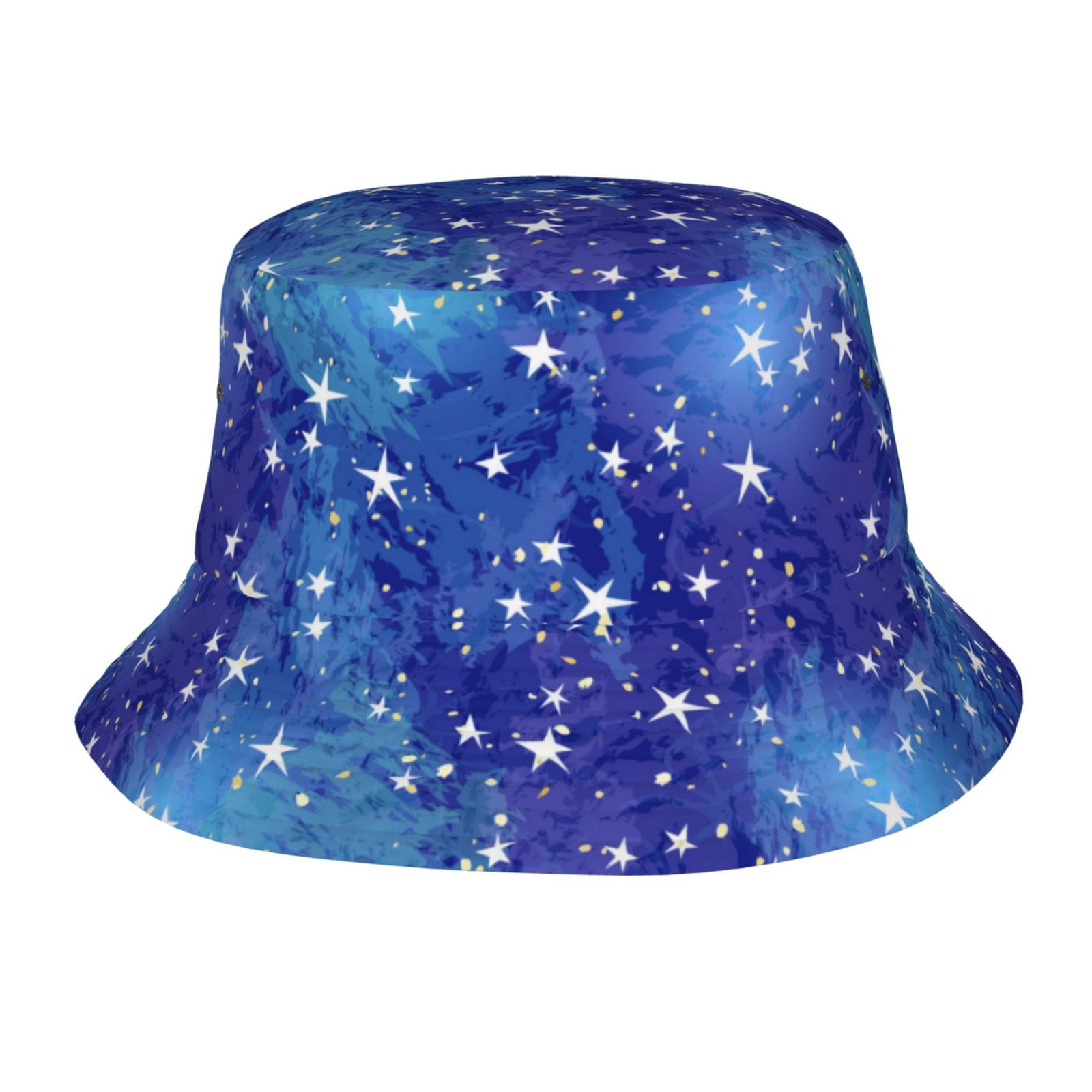 Sun Hats for Women and Men shiny starry sky blue sky Packable Bucket ...