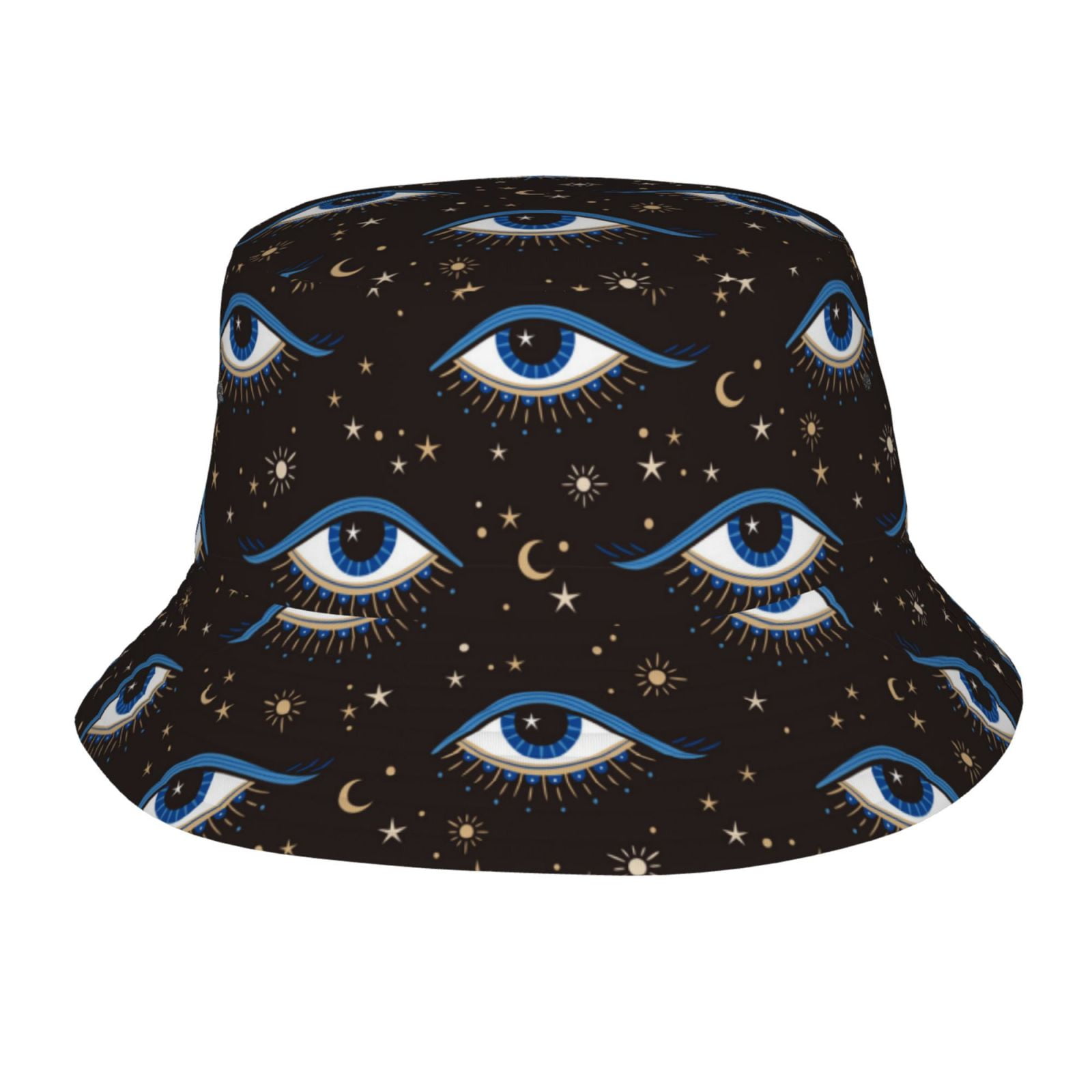 Sun Hats for Women and Men starry sky evil eye Packable Bucket Hat, Sun ...
