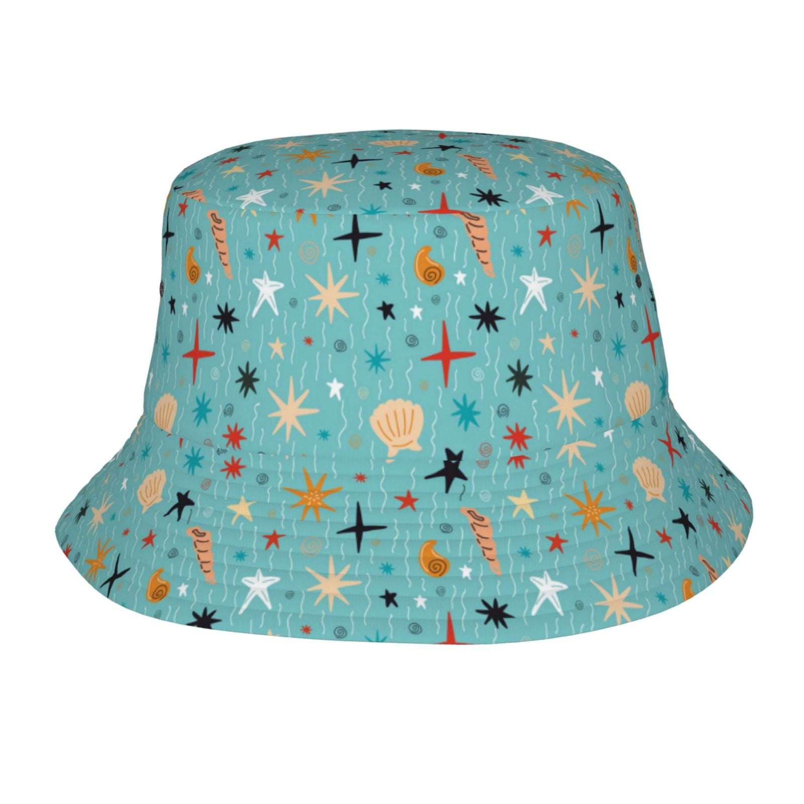 Sun Hats for Women and Men summer shells corals starfish Packable ...