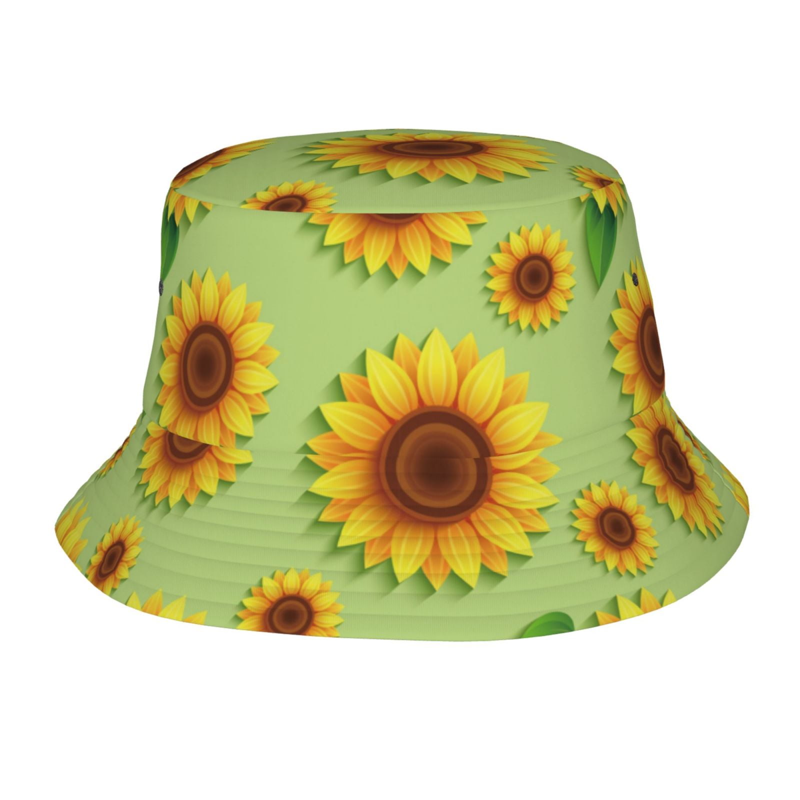 Sun Hats for Women and Men sunflower leaves Packable Bucket Hat, Sun ...