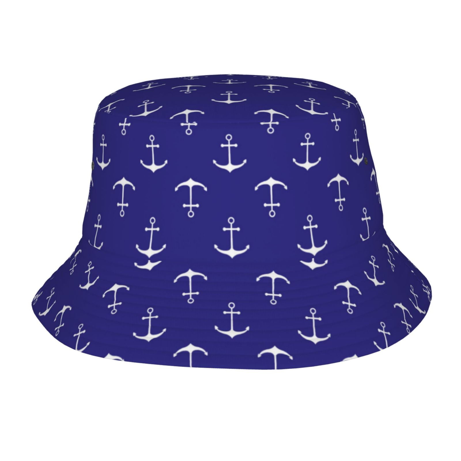 Sun Hats for Women and Men white anchor vintage navyblue Packable ...
