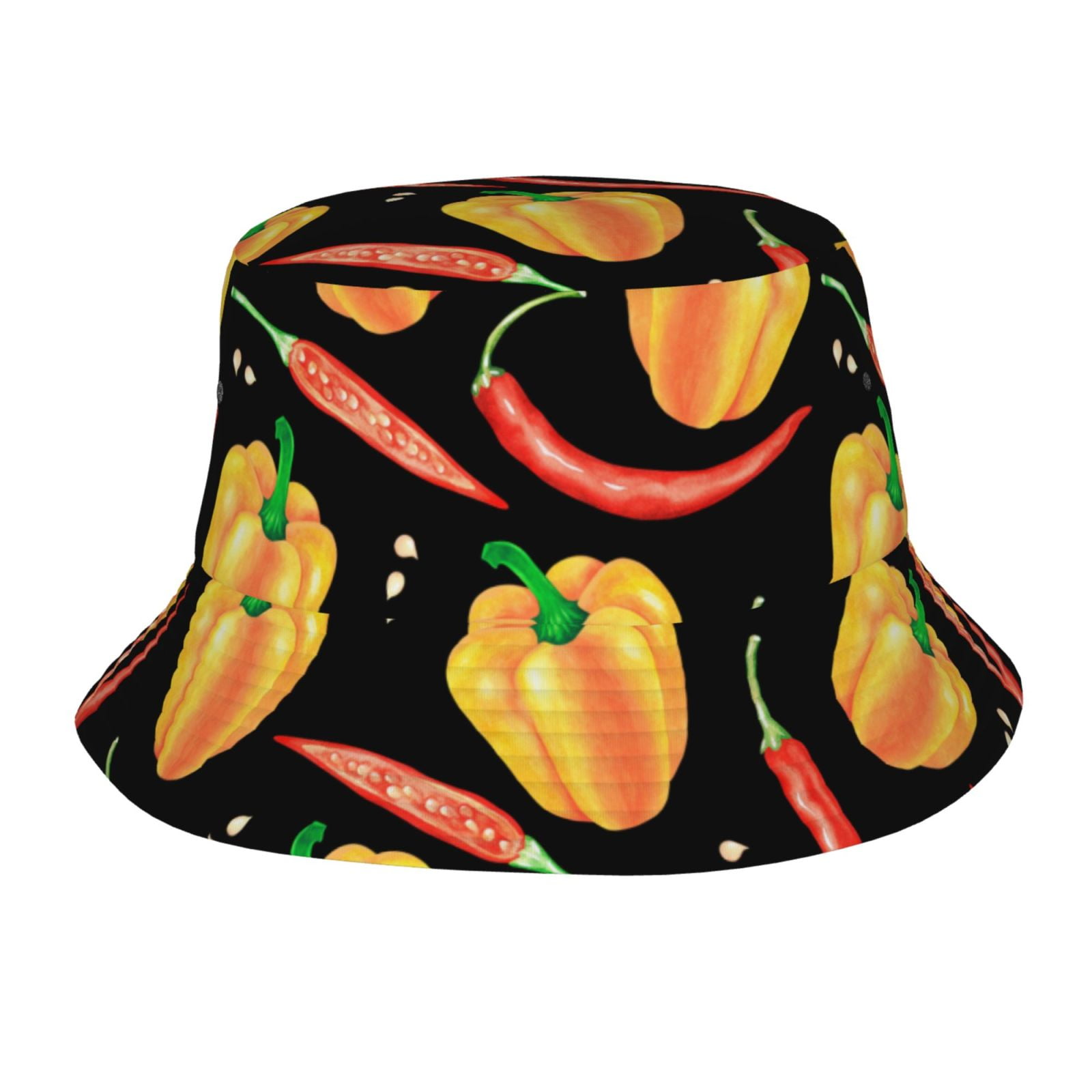 Sun Hats for Women and Men yellow Pepper red Packable Bucket Hat, Sun ...