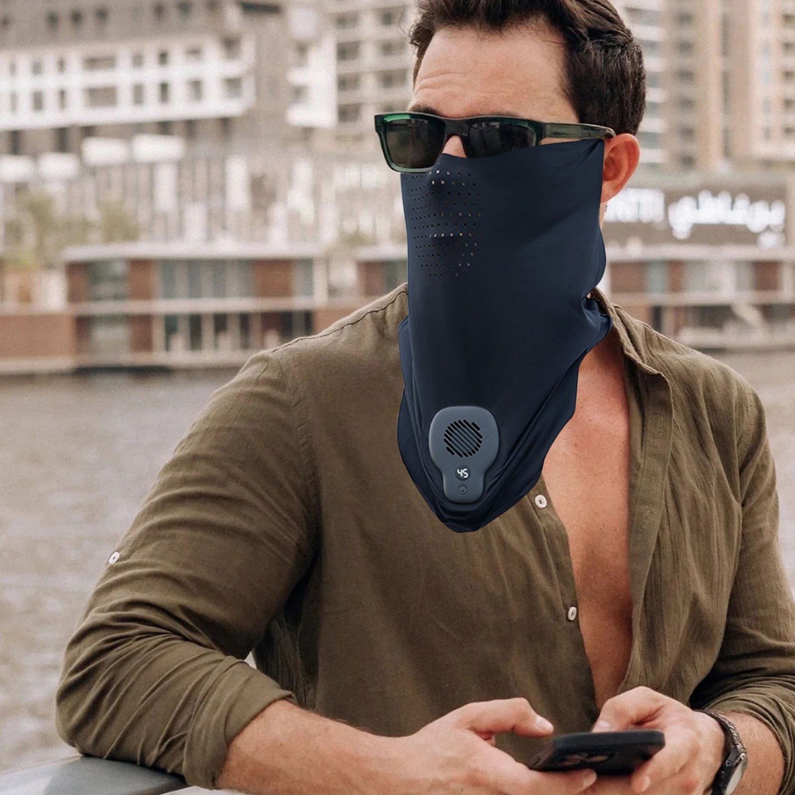 Sun Hats with Smart Fan, Mask and Shawl for Men, Fishing Hat, 360 ...