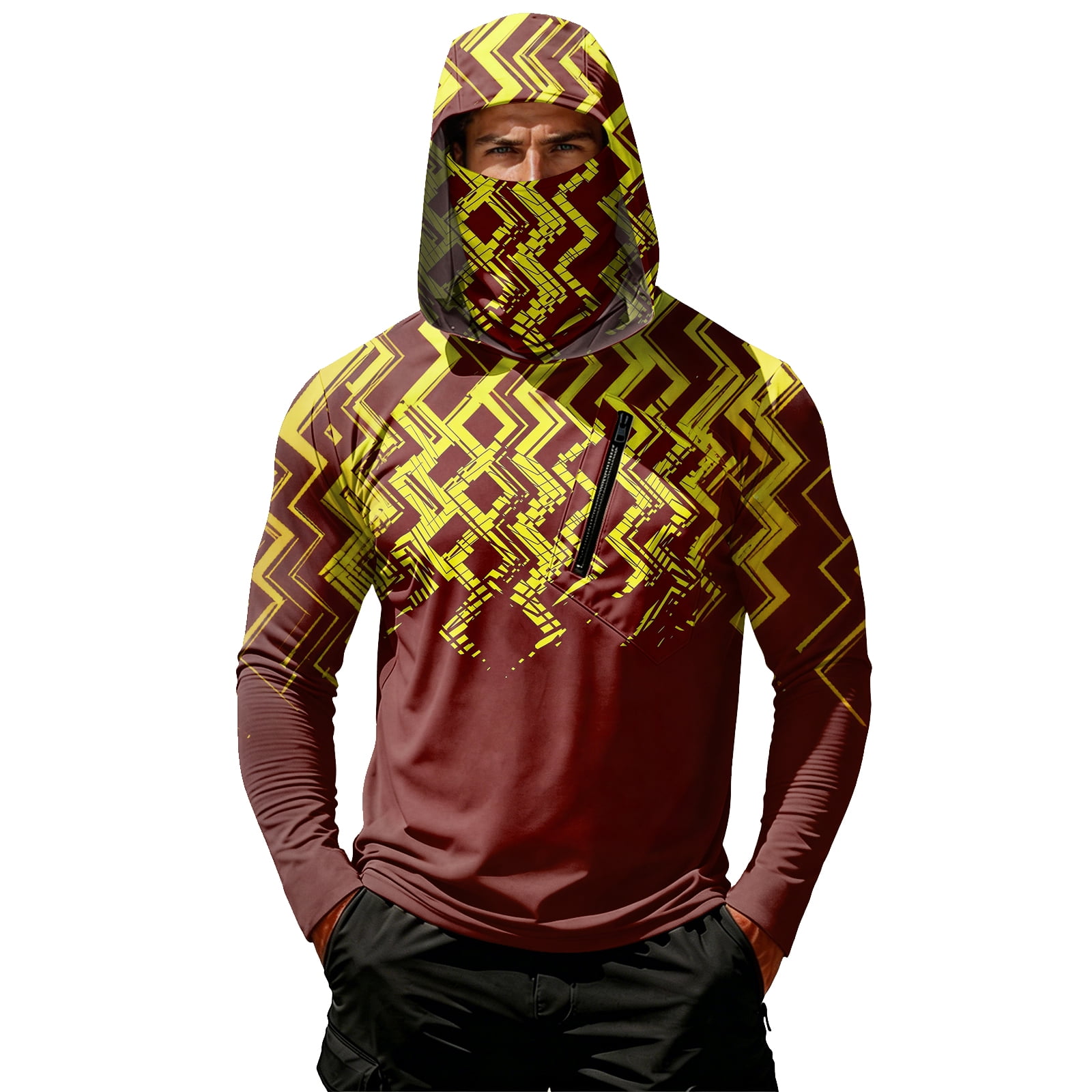 Sun Hoodie Men Upf 50+ Sun Protection Uv Long Sleeve Sun Shirt ...