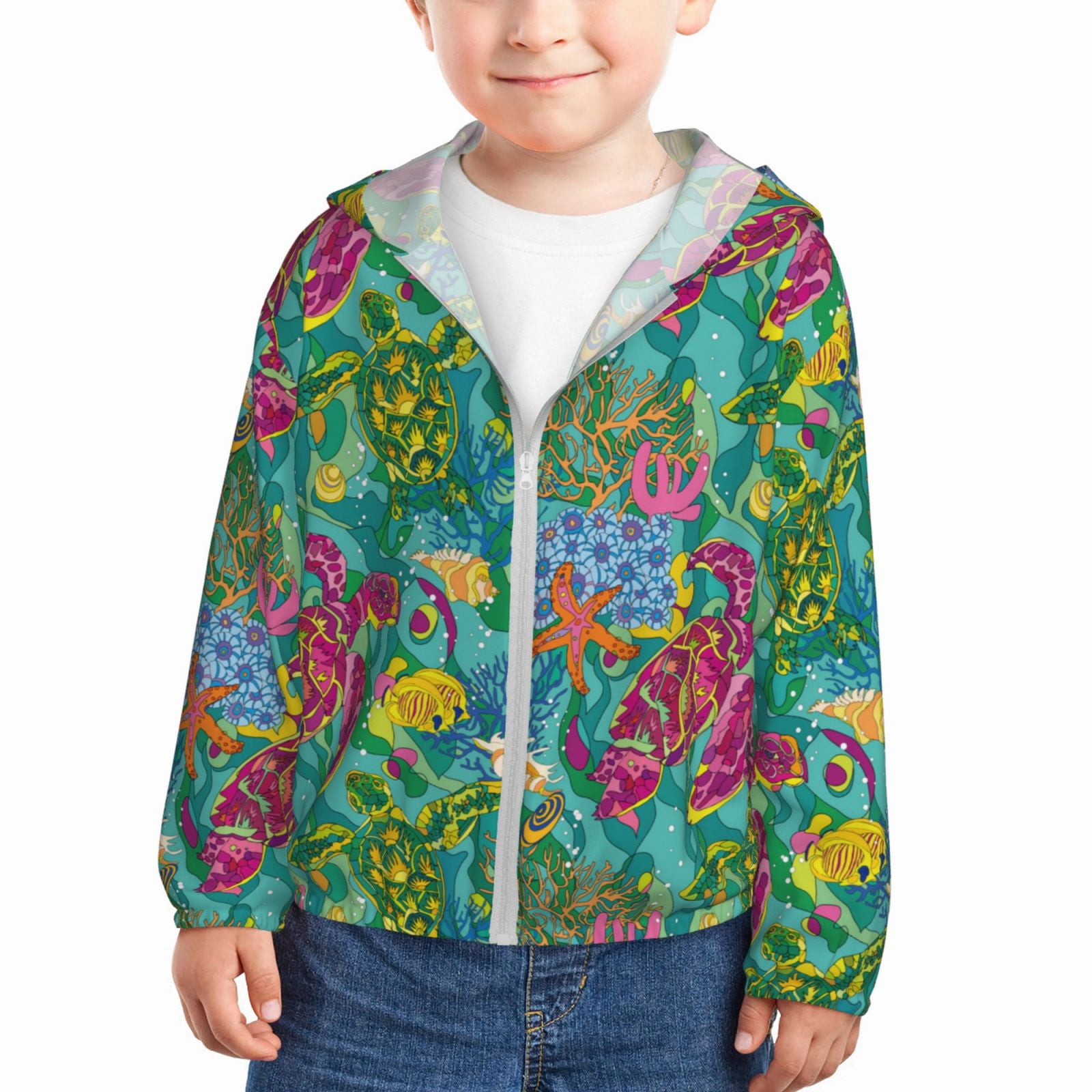 Sun Hoodie for Kids Turtles Long Sleeve Swim Fishing Shirts, Sun ...