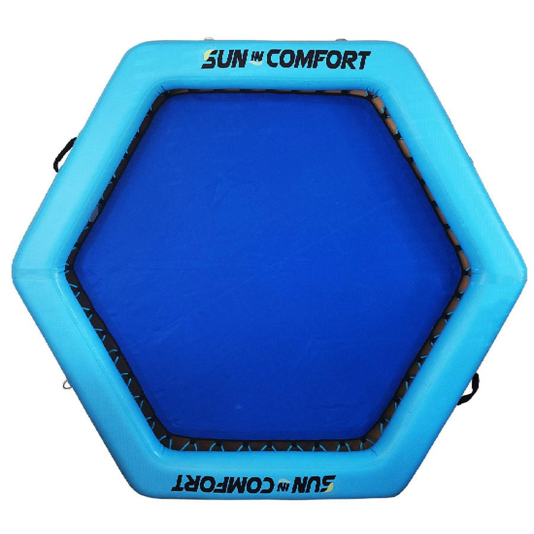 Sun In Comfort Large HEX Inflatable Water Float for Multiple Adults ...